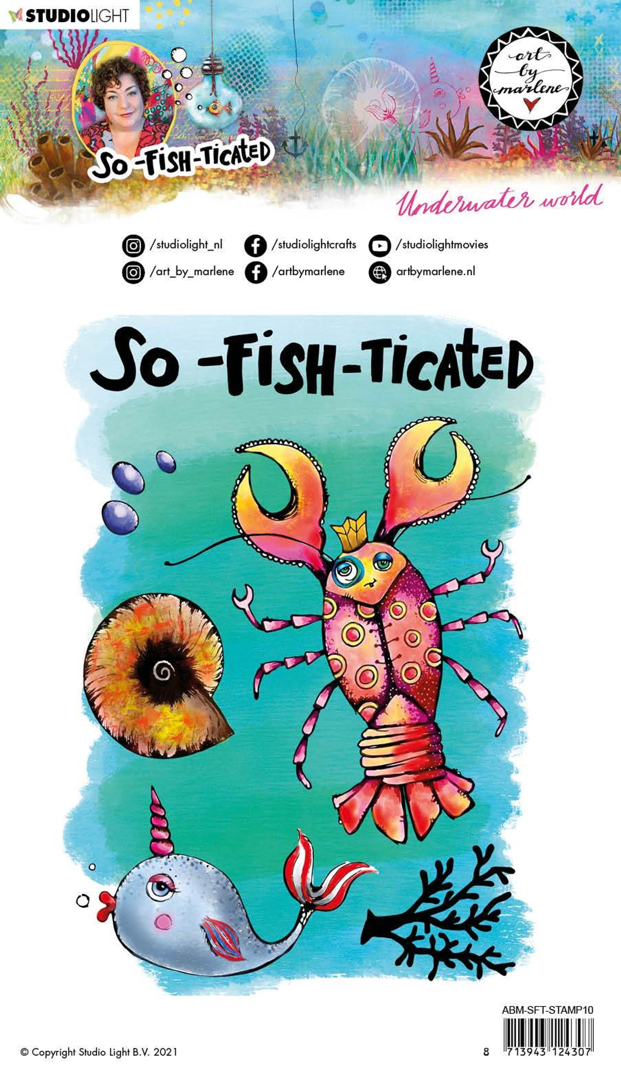 Studio Light ABM Clear Stamp Underwater world So-Fish-Ticated 148x210mm ...