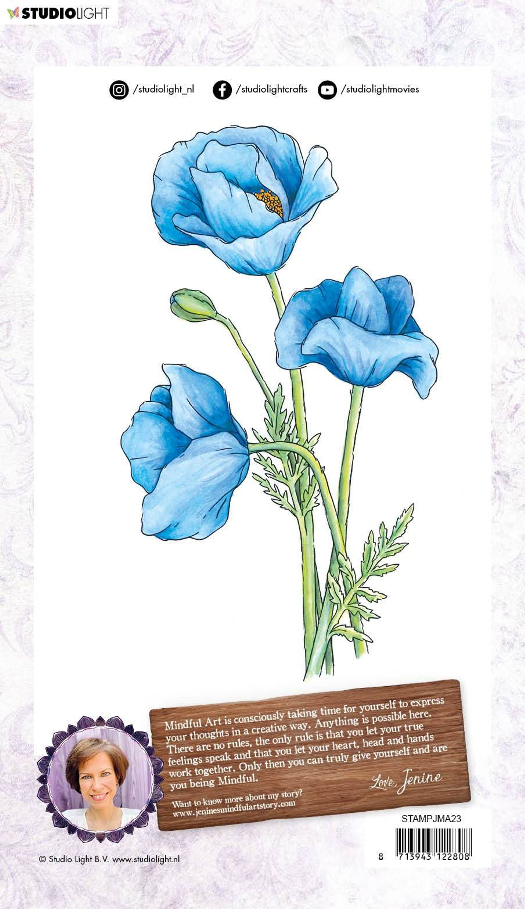 Studio Light Jenine's Mindful Art Clear Stamp Poppy Time to Relax 2.0 ...