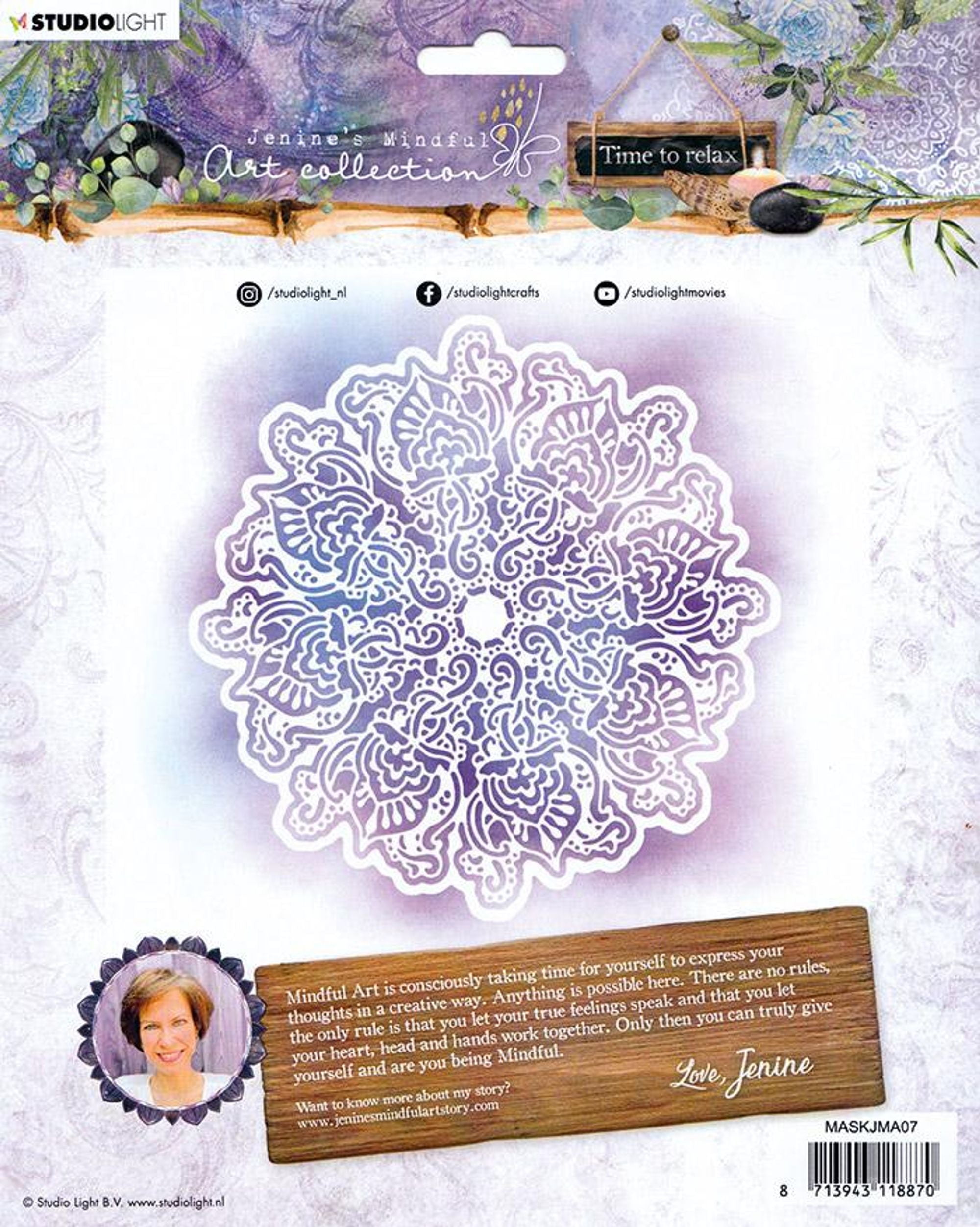 Studio Light Jenine's Mindful Art Mask Time to Relax 200x200mm nr.07 ...