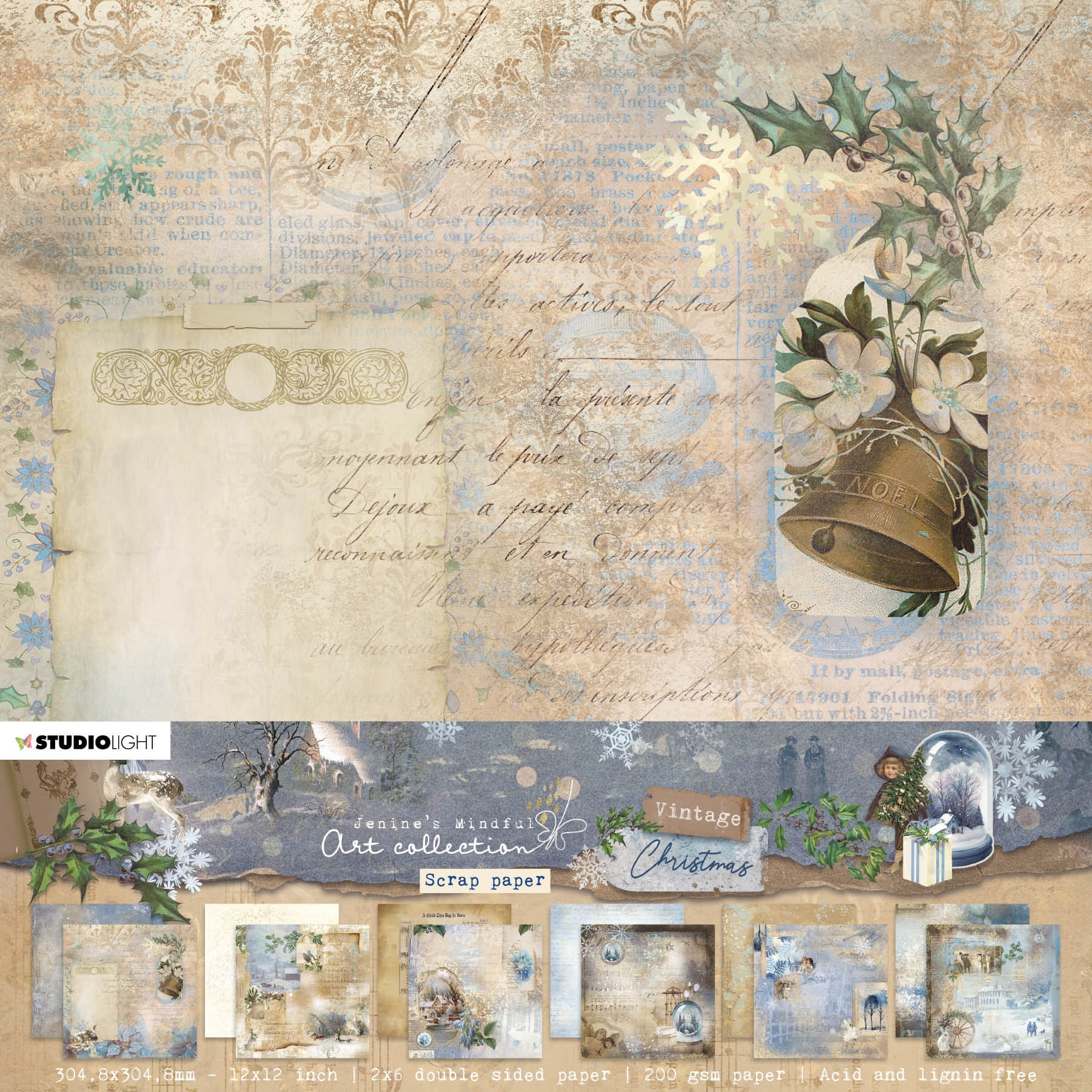 Studio Light Jenine's Mindful Art Paper Set 12"X12" 12/Pkg-Nr. 37 ...