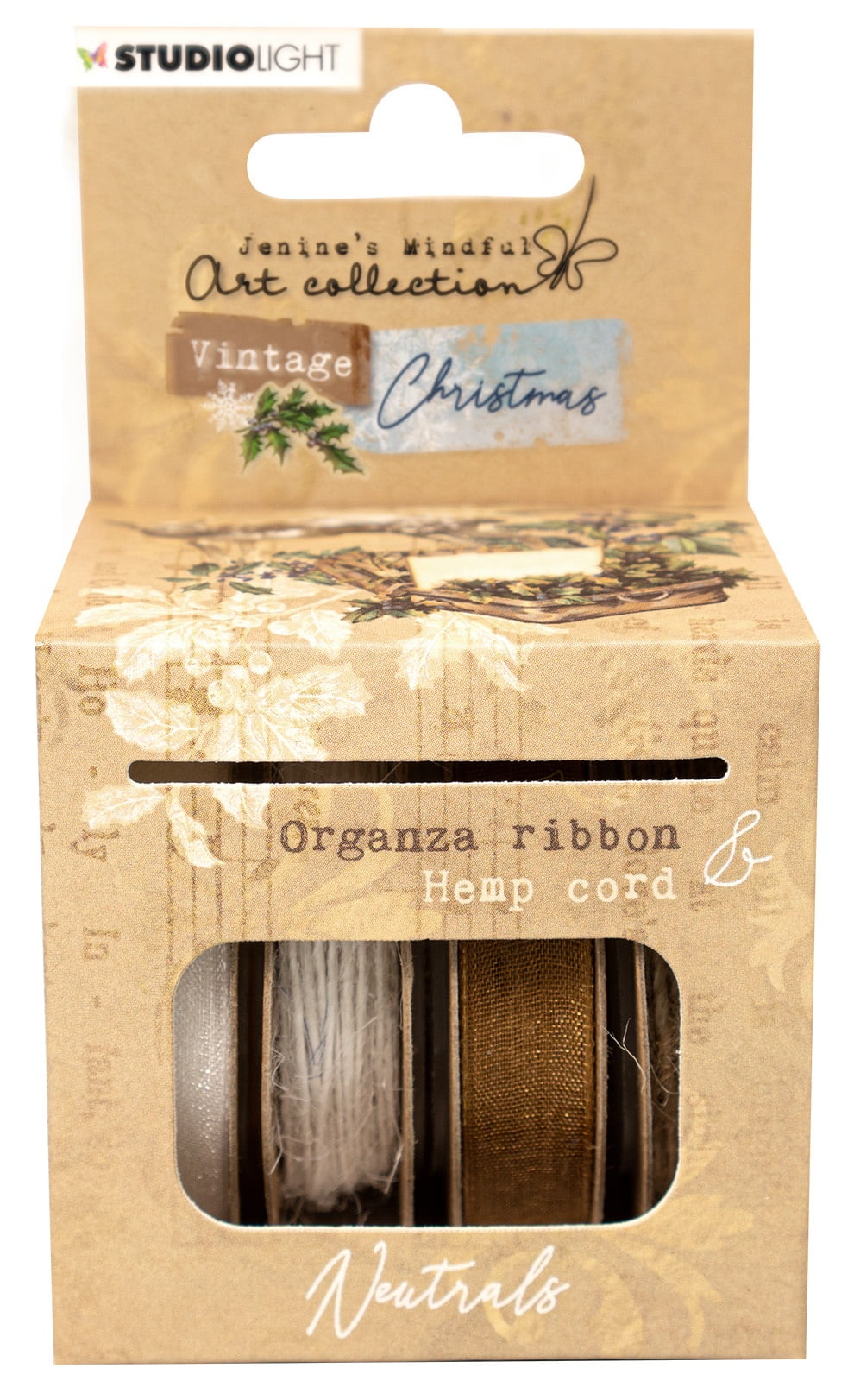 Studio Light Jenine's Mindful Art Ribbon 4/Pkg-Nr. 04, Brown Organza ...