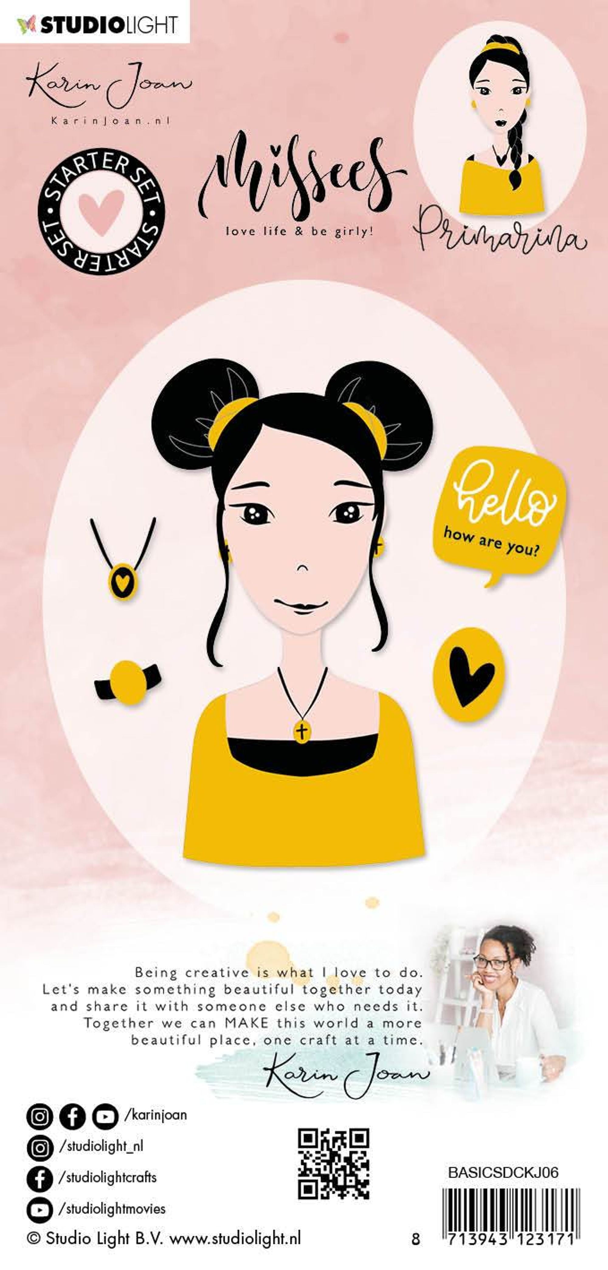 Studio Light Karin Joan Missees Stamp & Cutting Die-NR. 6, Primarina ...