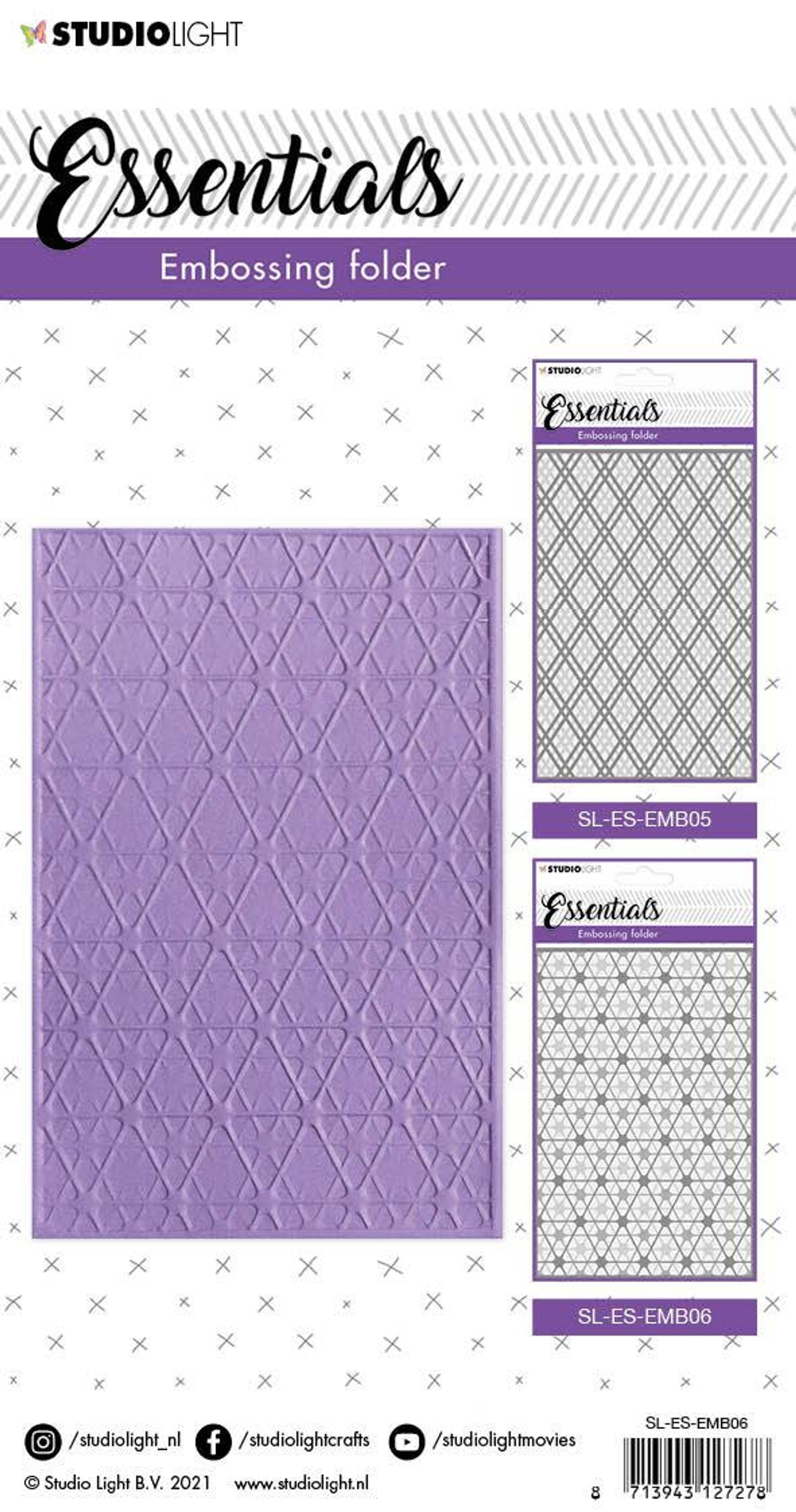 Studio Light SL 3D Embossing Folder Double Diamond Stripes Essentials ...