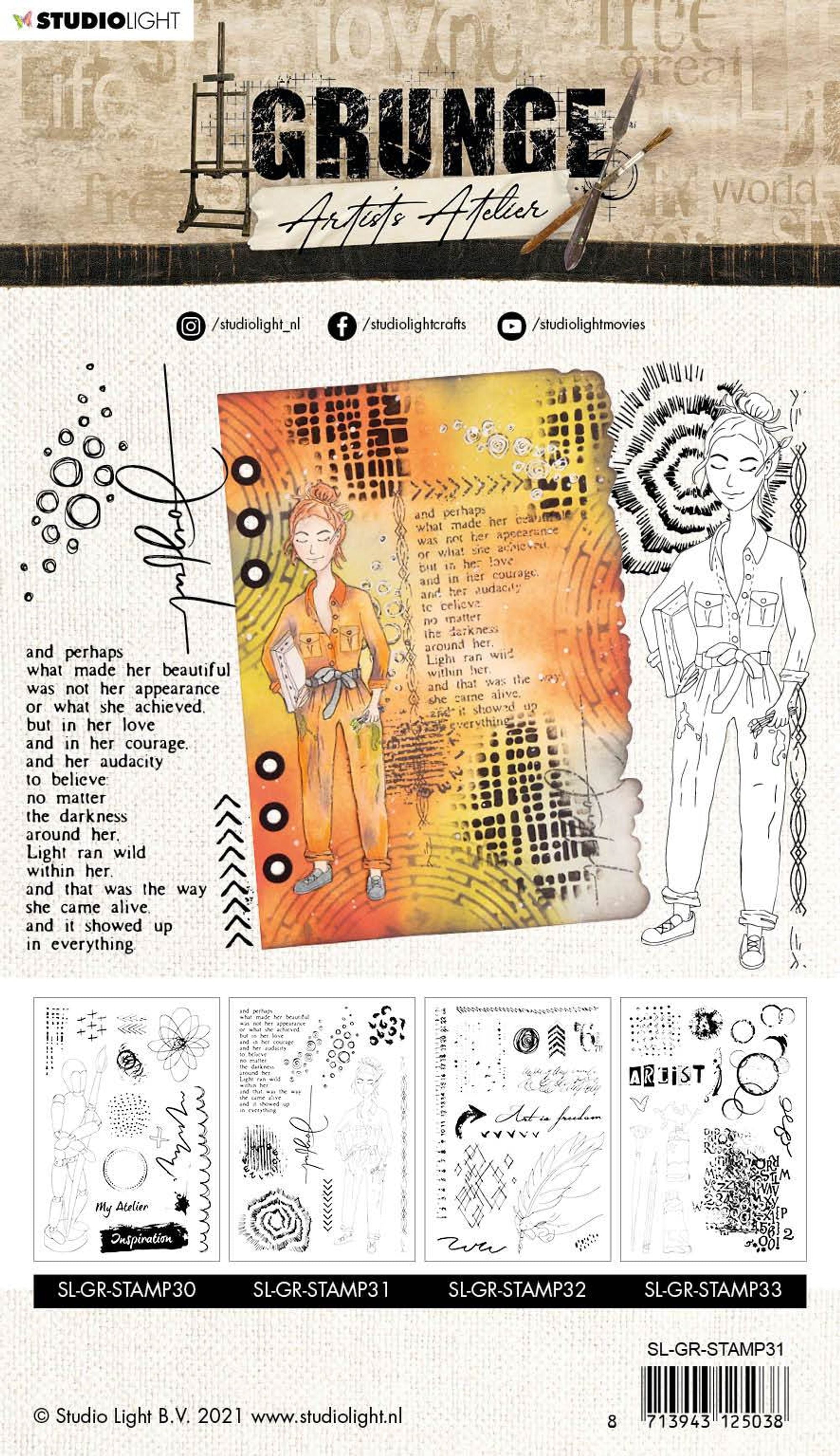 Studio Light SL Clear Stamp Painter Artist s Atelier 210x148mm nr.31 ...