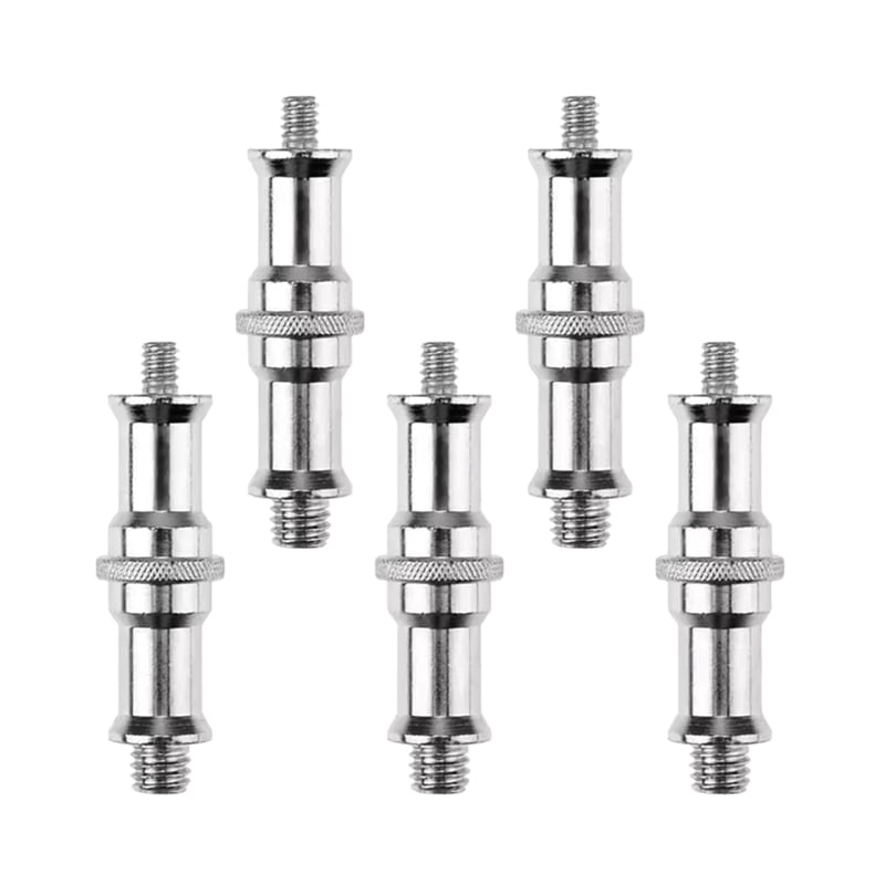 Studio Light Stand Hot Shoe Cold Adapter for 1/4 to 3/8 Inch Male Metal ...
