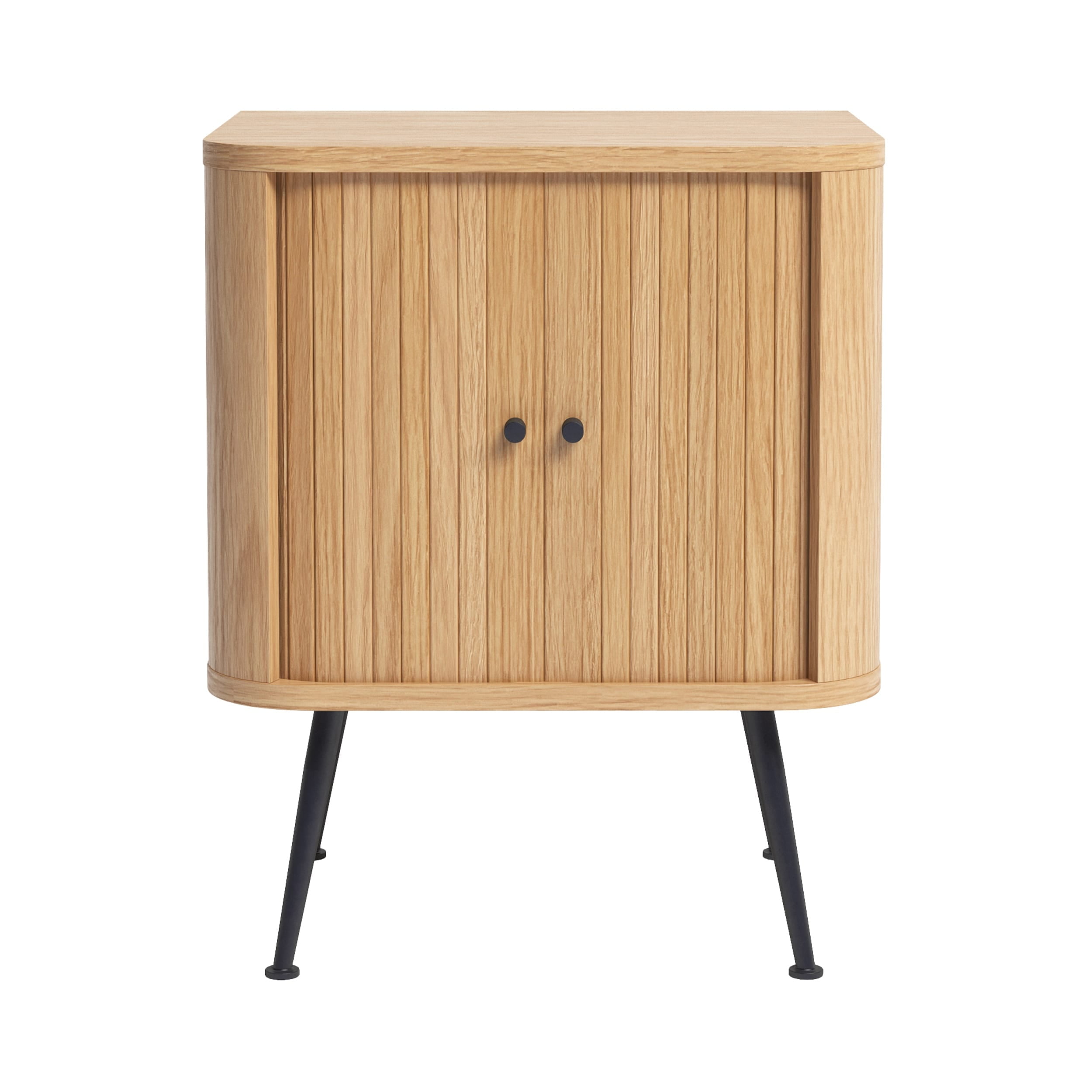 Studio London Tambour Door USA Oak Holden Nightstand Bedside Table ...
