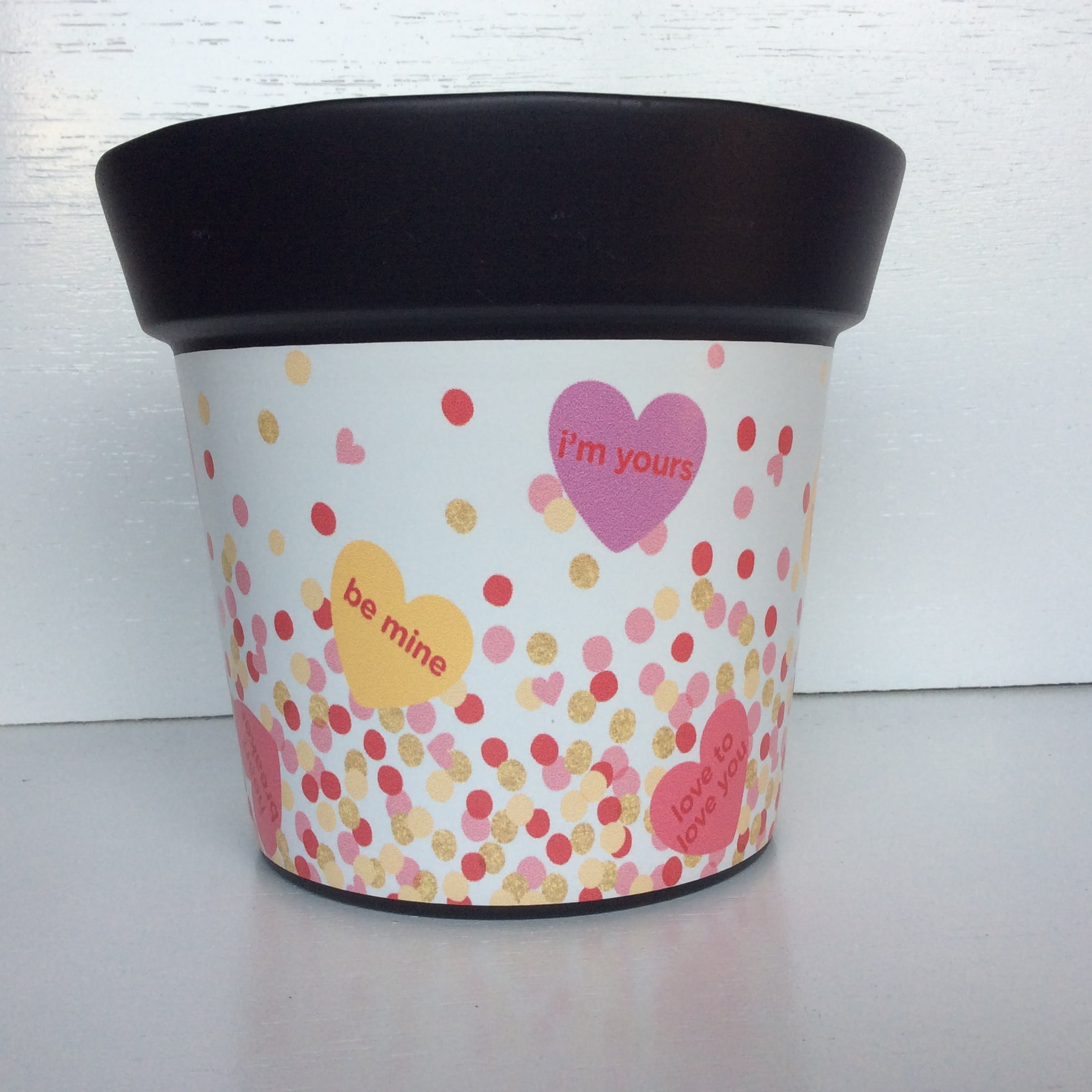 Studio M Valentines Day Decor - Conversational Heart Planter Art Pot ...