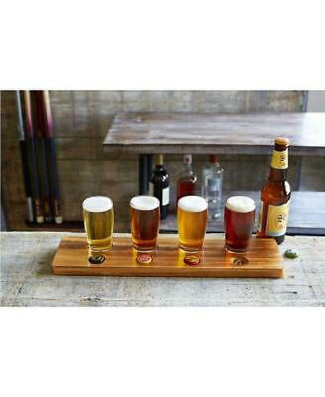 Studio Mercantile Beer Tasting Flight Set Wood 5 Tan - Walmart.com