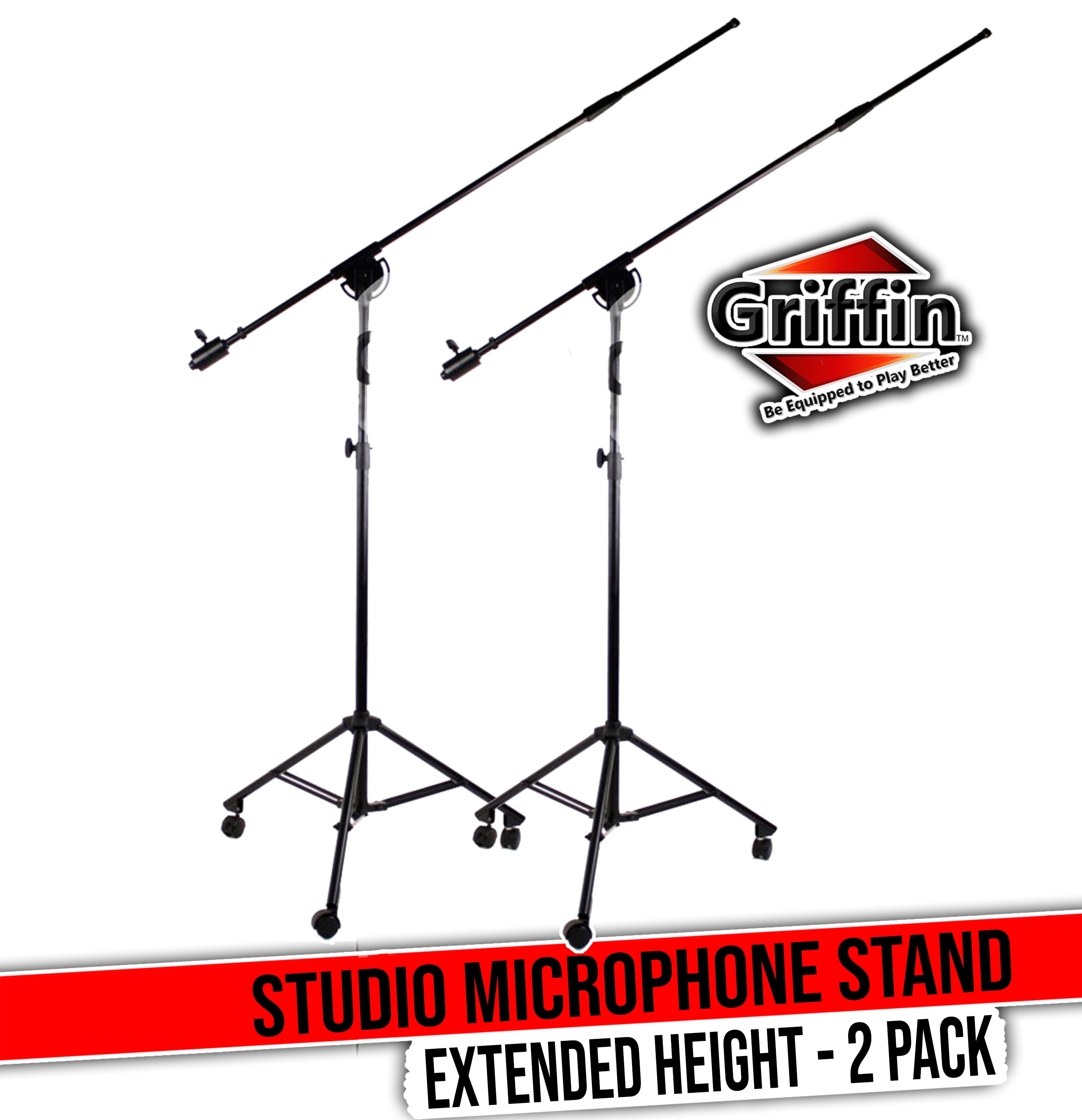 Studio Microphone Boom Stand with Wheels (2-PACK) by GRIFFIN ...