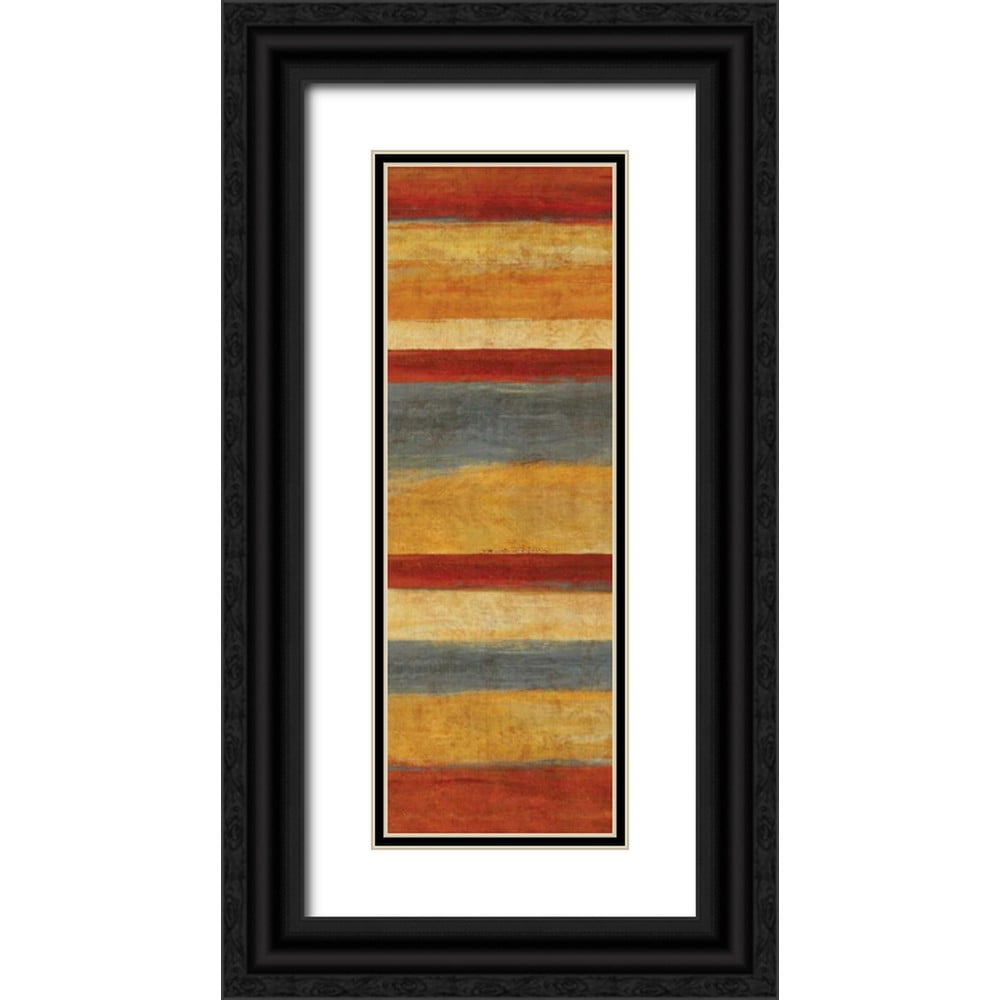 Studio Nova 13x32 Black Ornate Wood Framed with Double Matting Museum ...