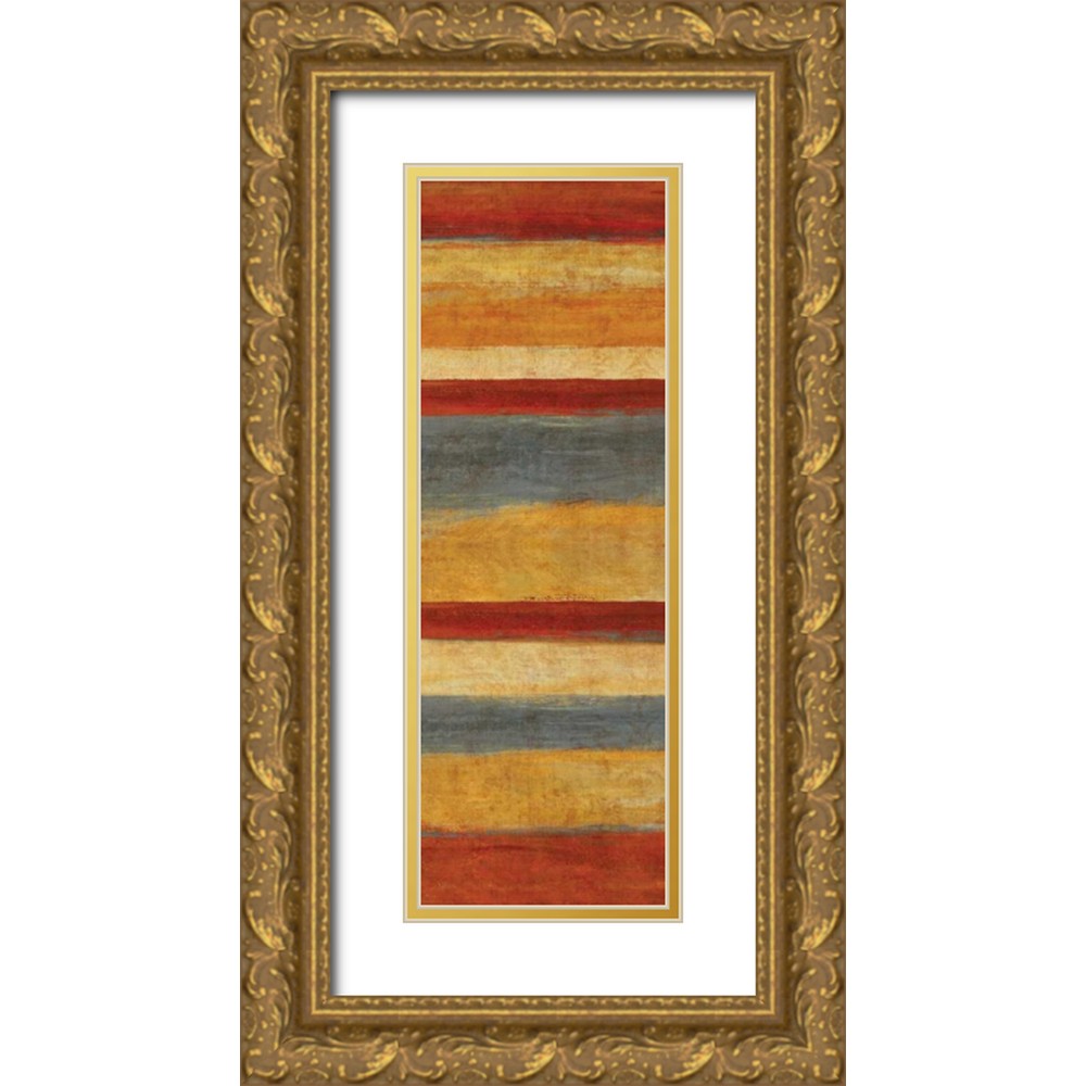 Studio Nova 13x32 Gold Ornate Wood Framed with Double Matting Museum ...