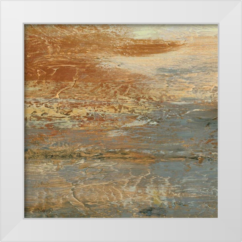 Studio Nova 15x15 White Modern Wood Framed Museum Art Print Titled - Siena Abstract III ...