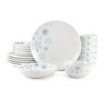 Studio Nova 18-Piece Winter Snowflakes Porcelain Dinnerware Set ...