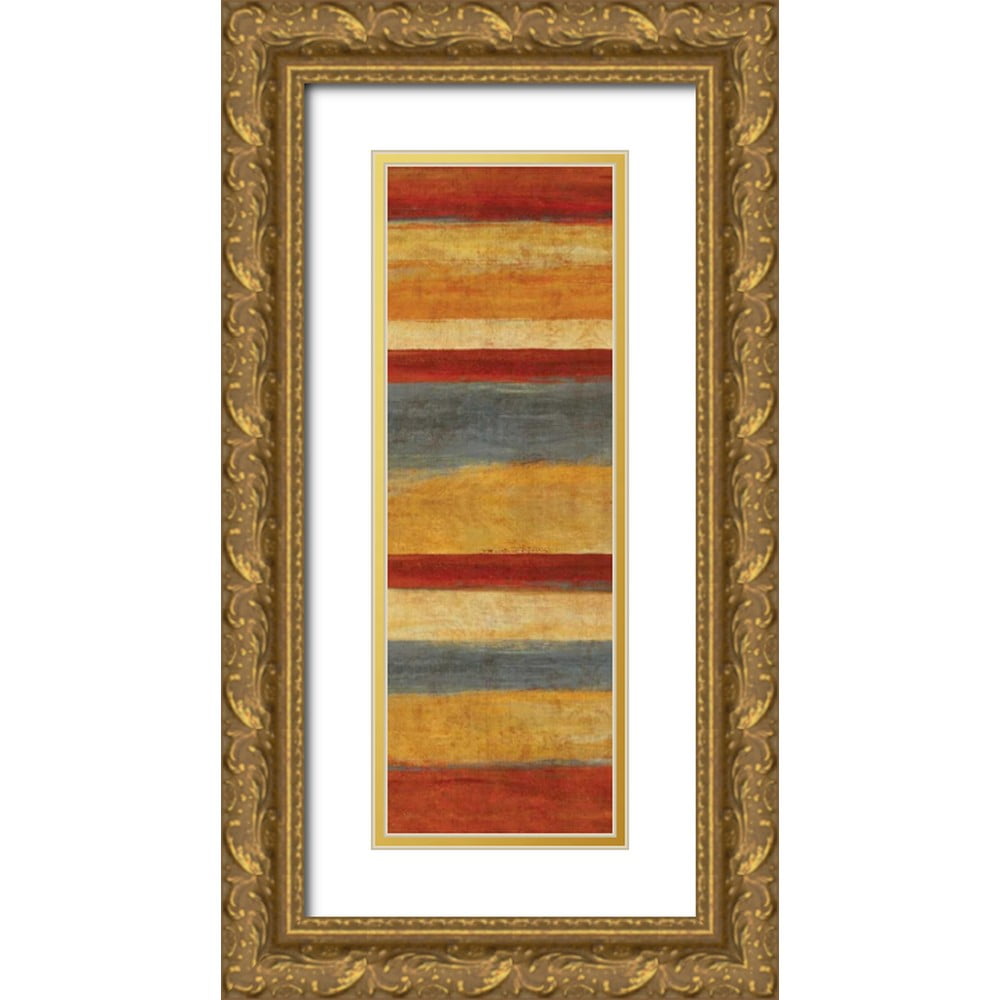 Studio Nova 9x18 Gold Ornate Wood Framed with Double Matting Museum Art ...