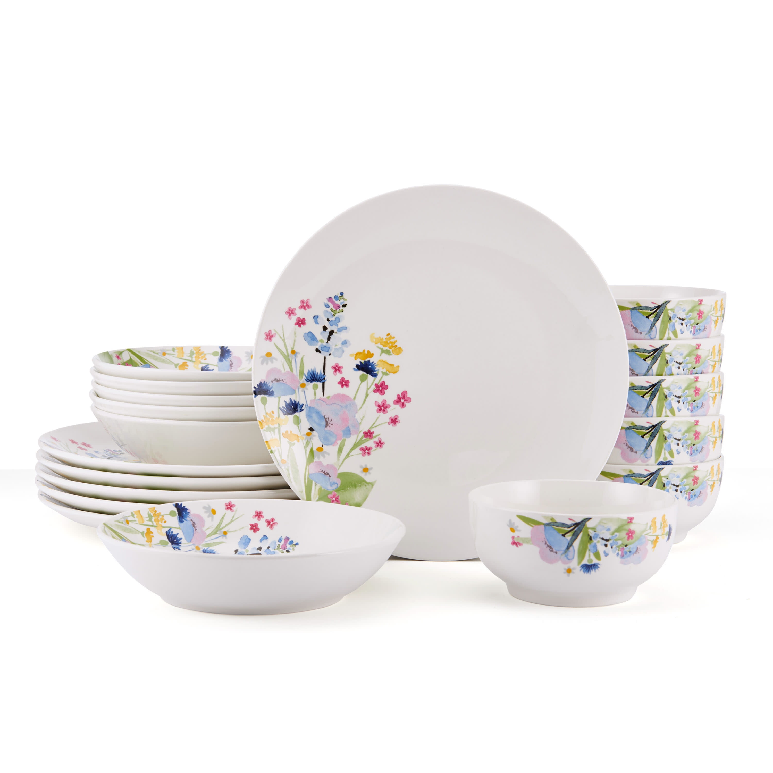 Studio Nova Flower Meadow 18-Piece Dinnerware Porcelain - Walmart.com