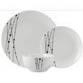 Studio Nova Linear Symphony 12 Piece Porcelain Dinnerware Set White ...
