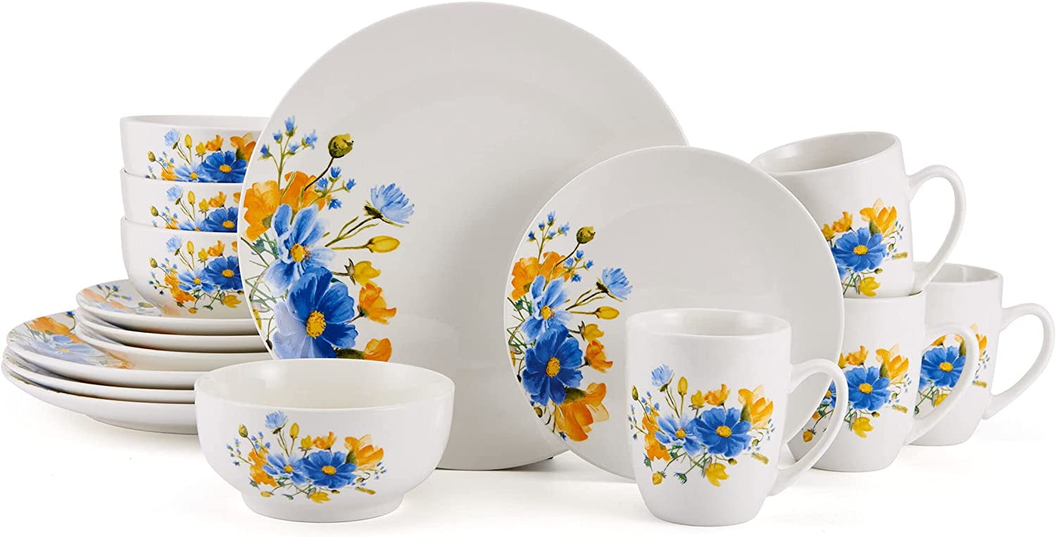 Studio Nova Rhea 16-Piece Dinnerware Set, Porcelain, Whimsical Spring ...