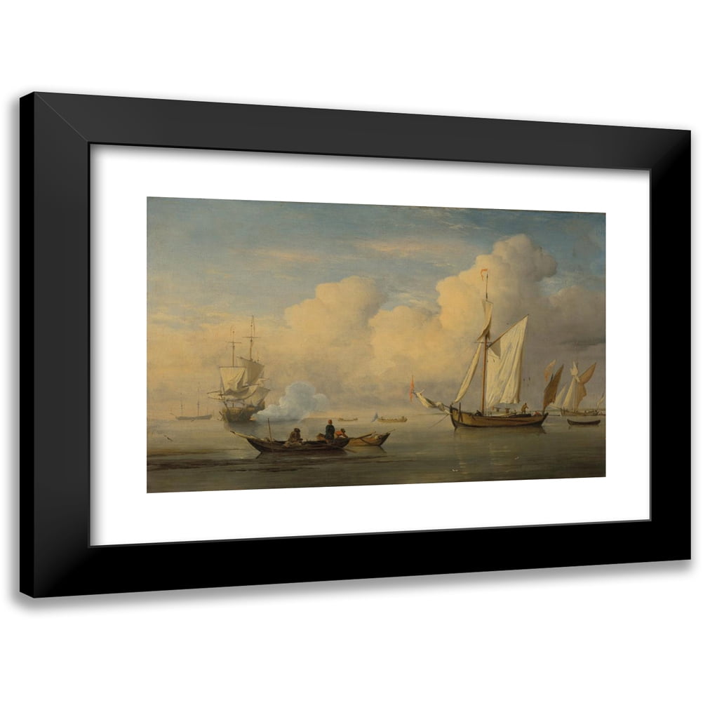 Studio Of Willem Van De Velde II 18x13 Black Modern Framed Museum Art ...