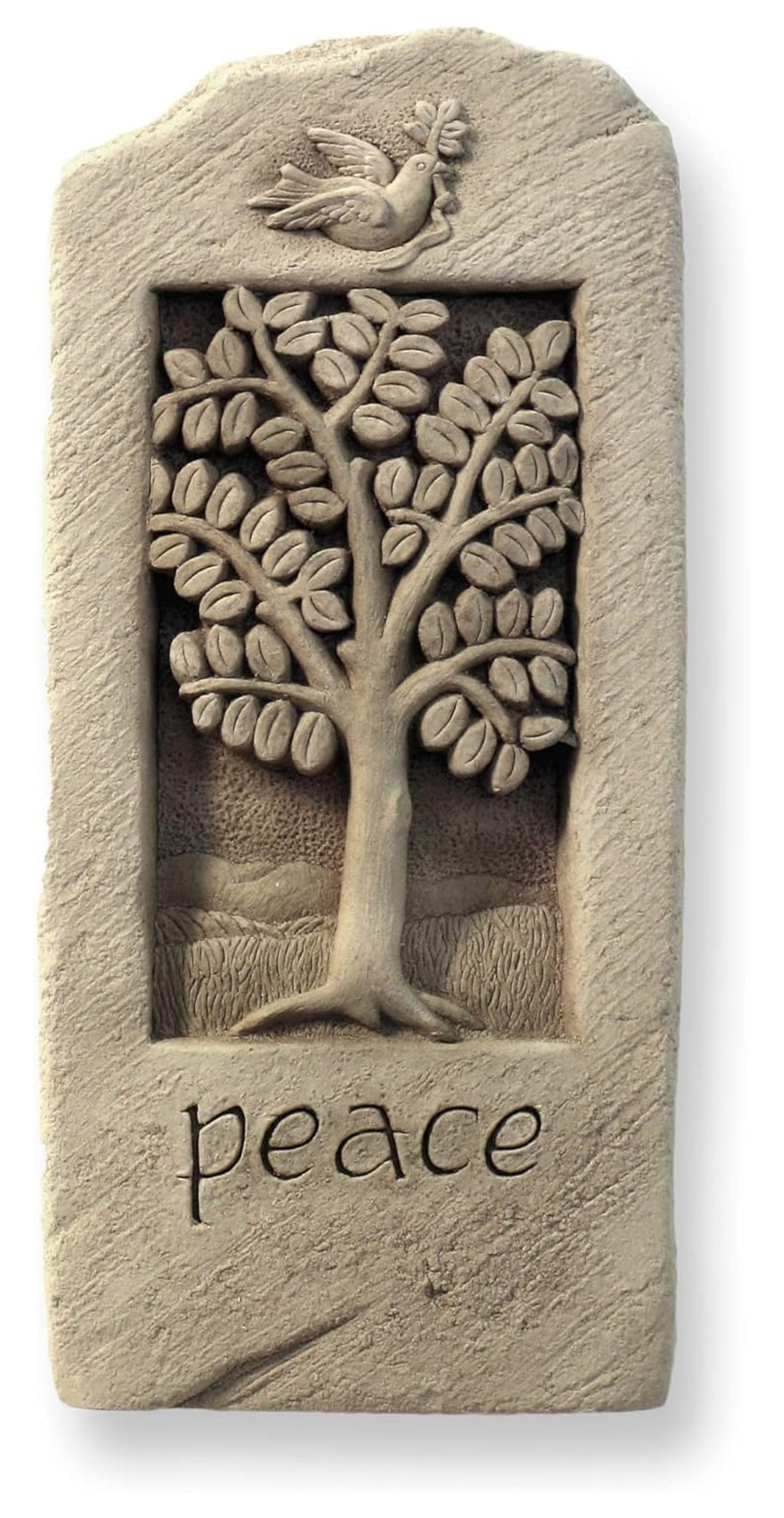 Studio, Peace Stone Wall Plaque Garden Statue Figurine, Original ...