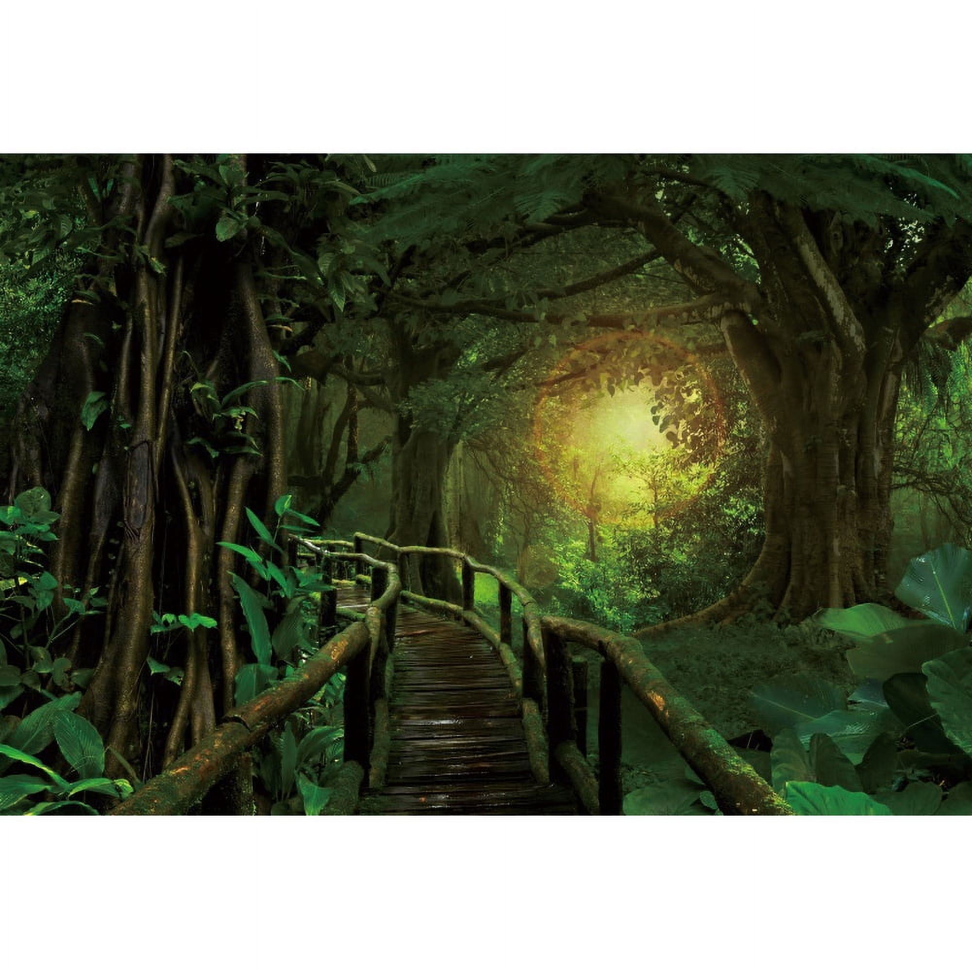 Studio Photo Backdrops r Room Scenic Natural Leaves Green Forest Rain ...