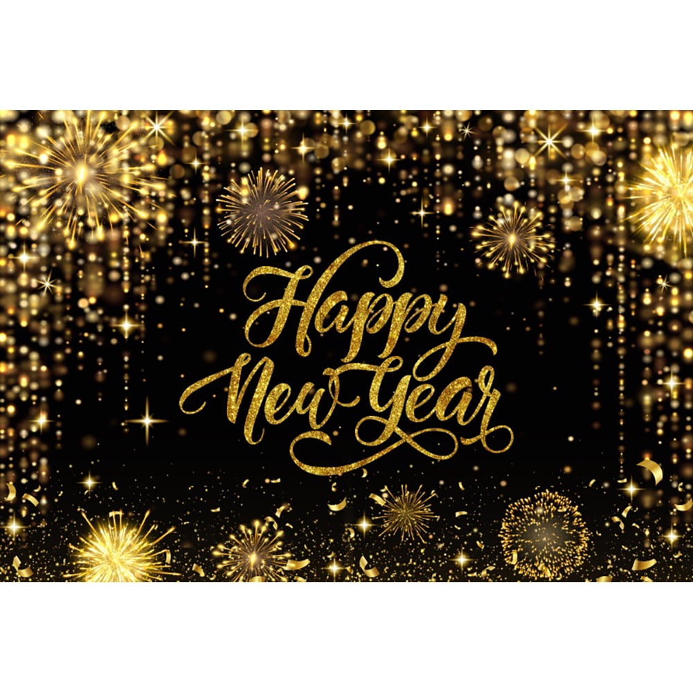 Studio Photo Photography for Background Party Family Eve Years New Bokeh Light s Golden Backdrop ...