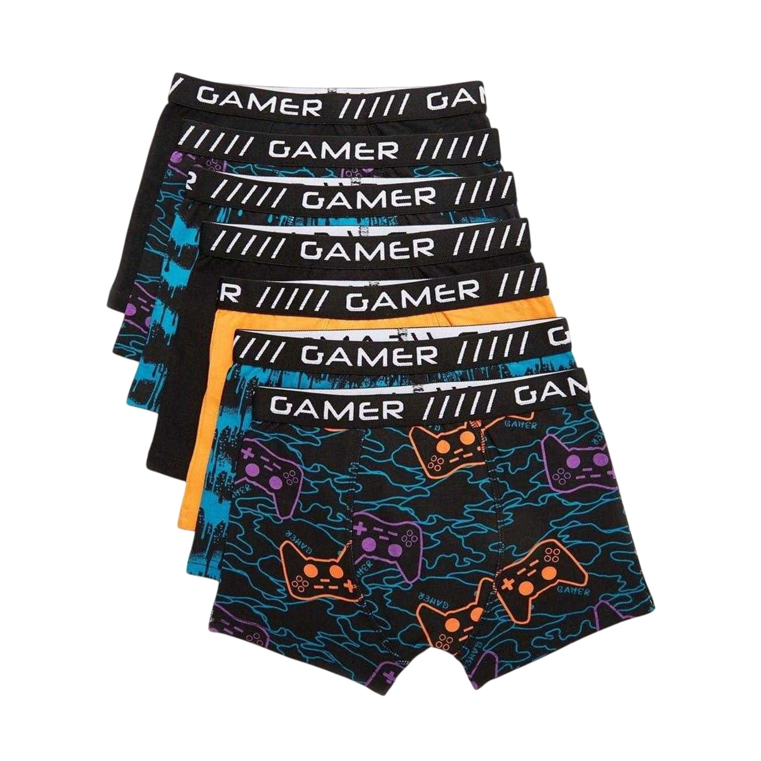 Studio Pro Boys Gamer Cotton Boxer Shorts (Pack of 7) - Walmart.com