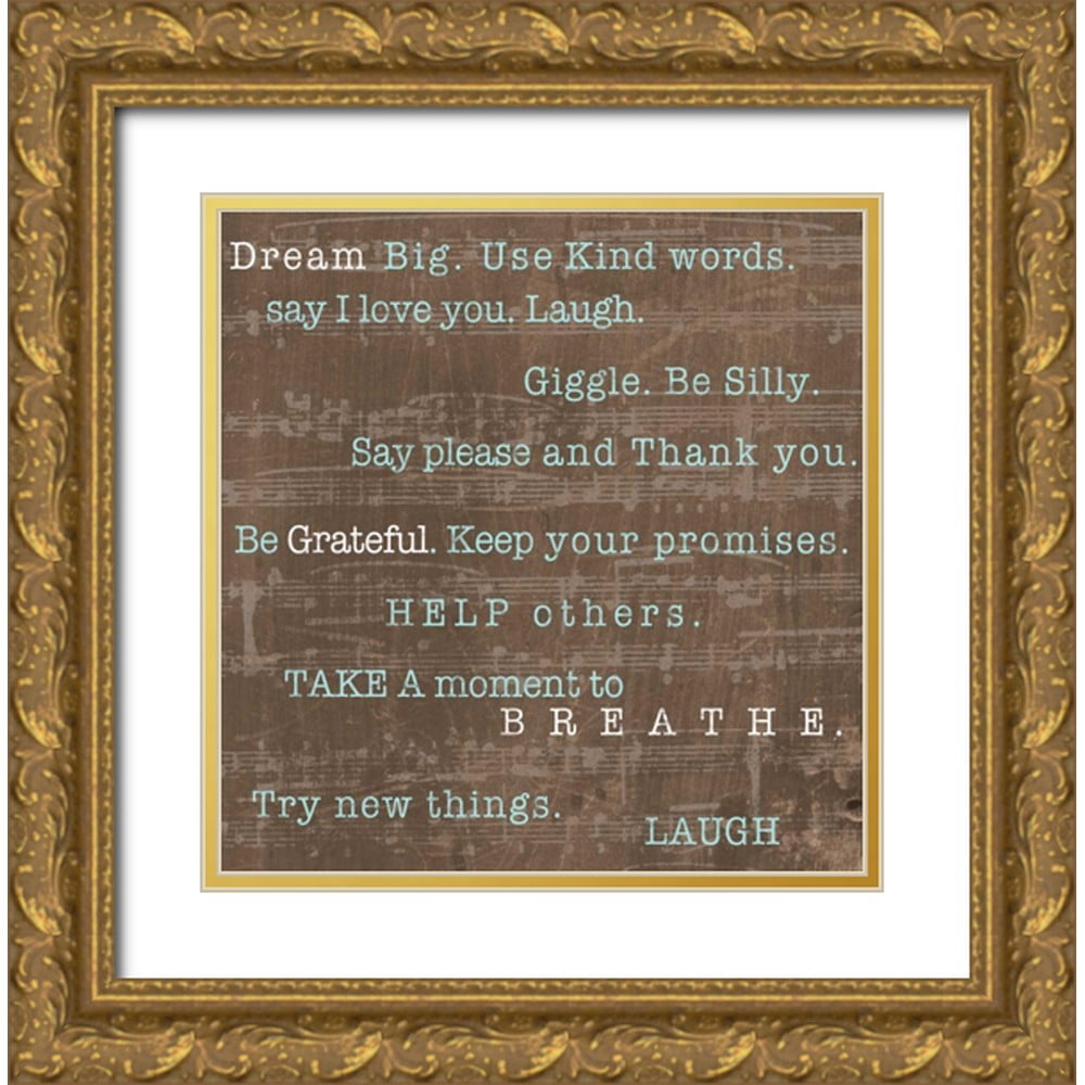 Studio, Sd Graphics 20x20 Gold Ornate Wood Framed with Double Matting ...