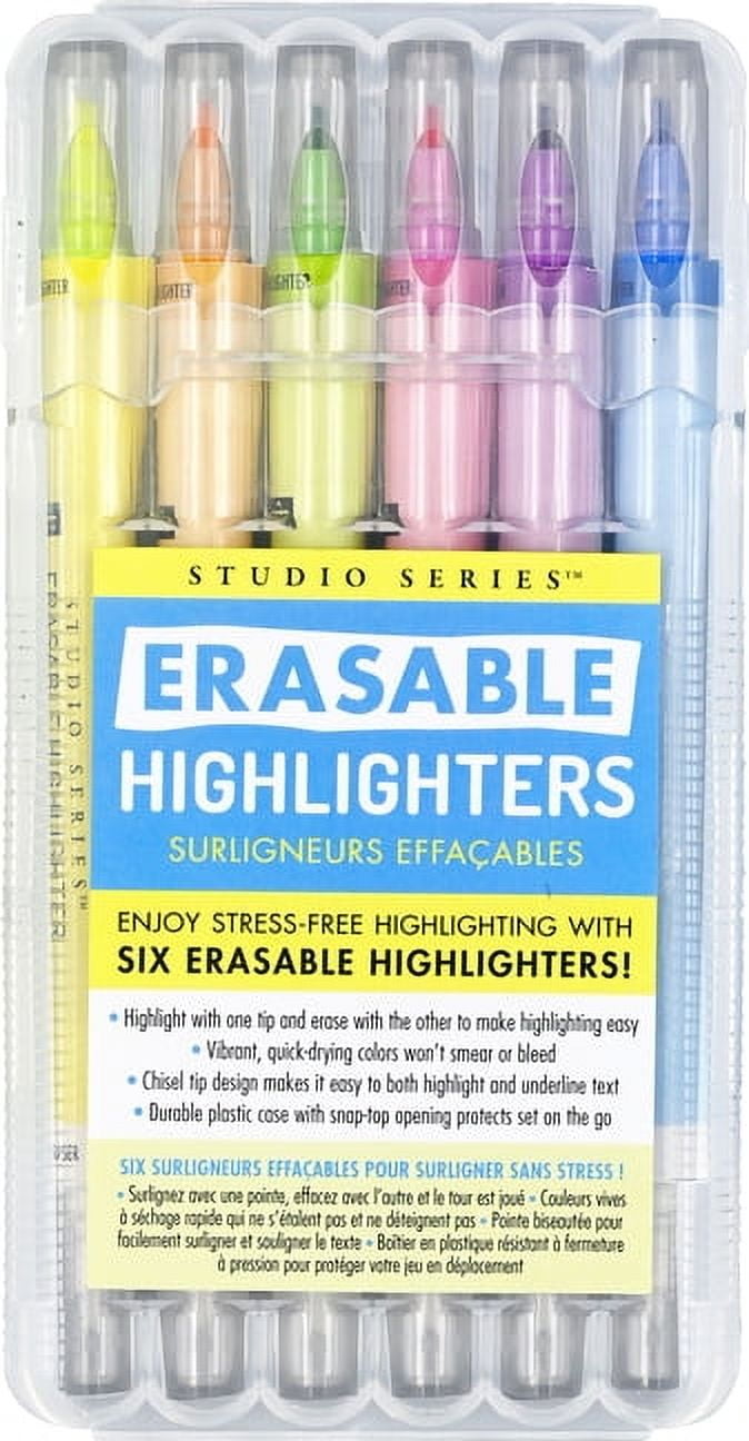 Studio Series Erasable Highlighters (Set of 6), (Hardcover) - Walmart.com