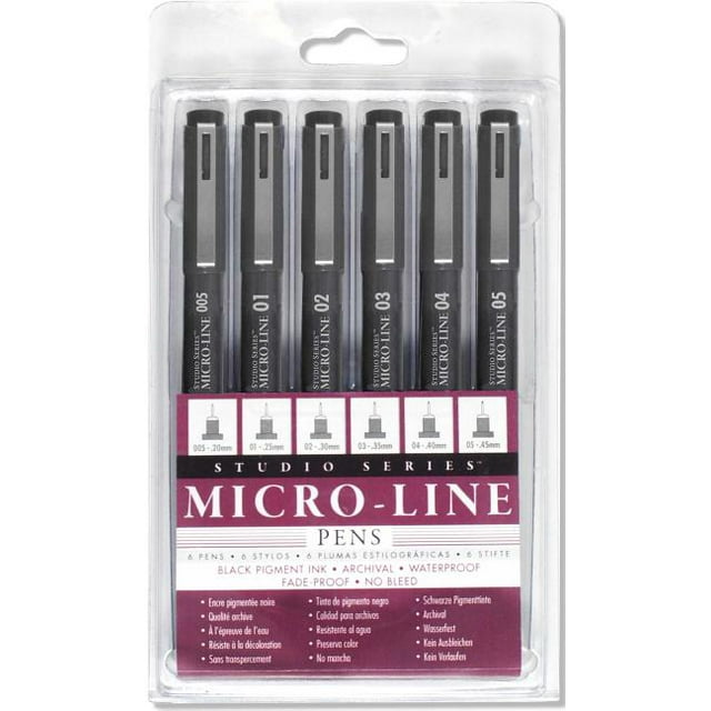 Studio Series Micro-Line Pen Set (Set of 6) - Walmart.com