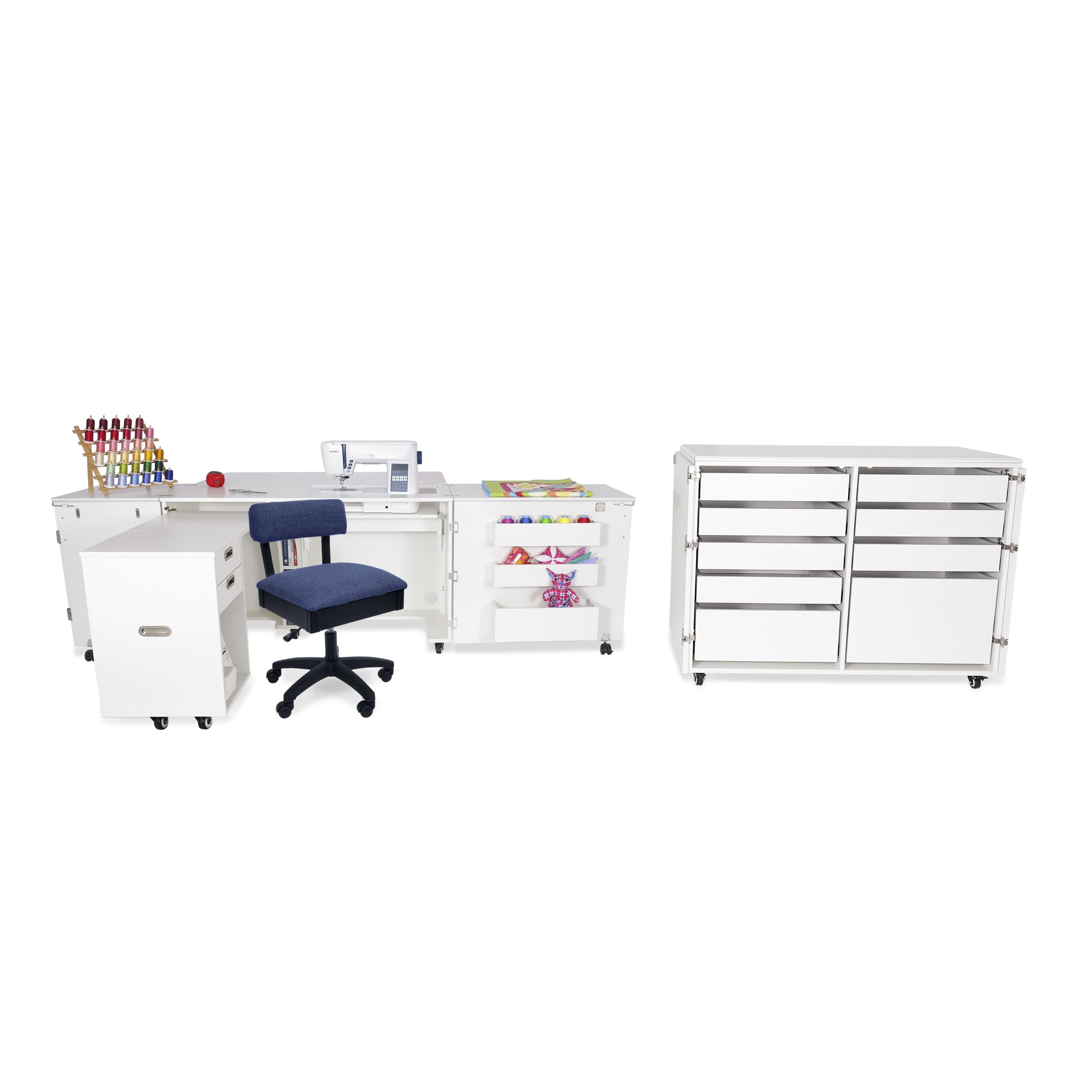 Studio Sets | Dingo Bundle With Aussie Ash White: Duchess Blue Hydraulic Chair - Walmart.com