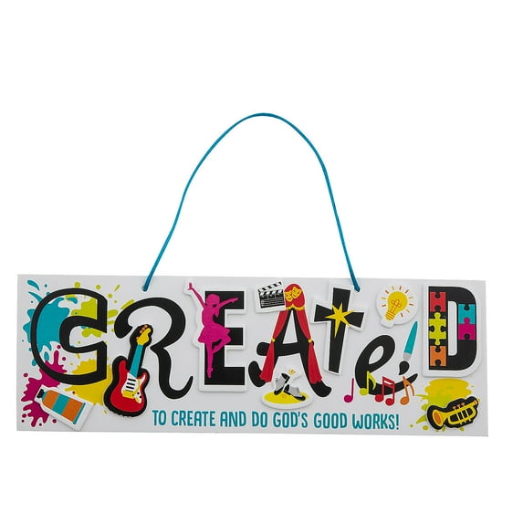 Studio VBS Created to Create Sign Craft Kit - Makes 12 - Walmart.com