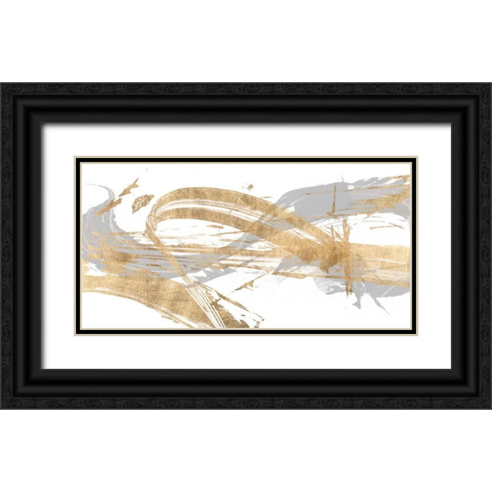 Studio W 18x11 Black Ornate Wood Framed with Double Matting Museum Art ...