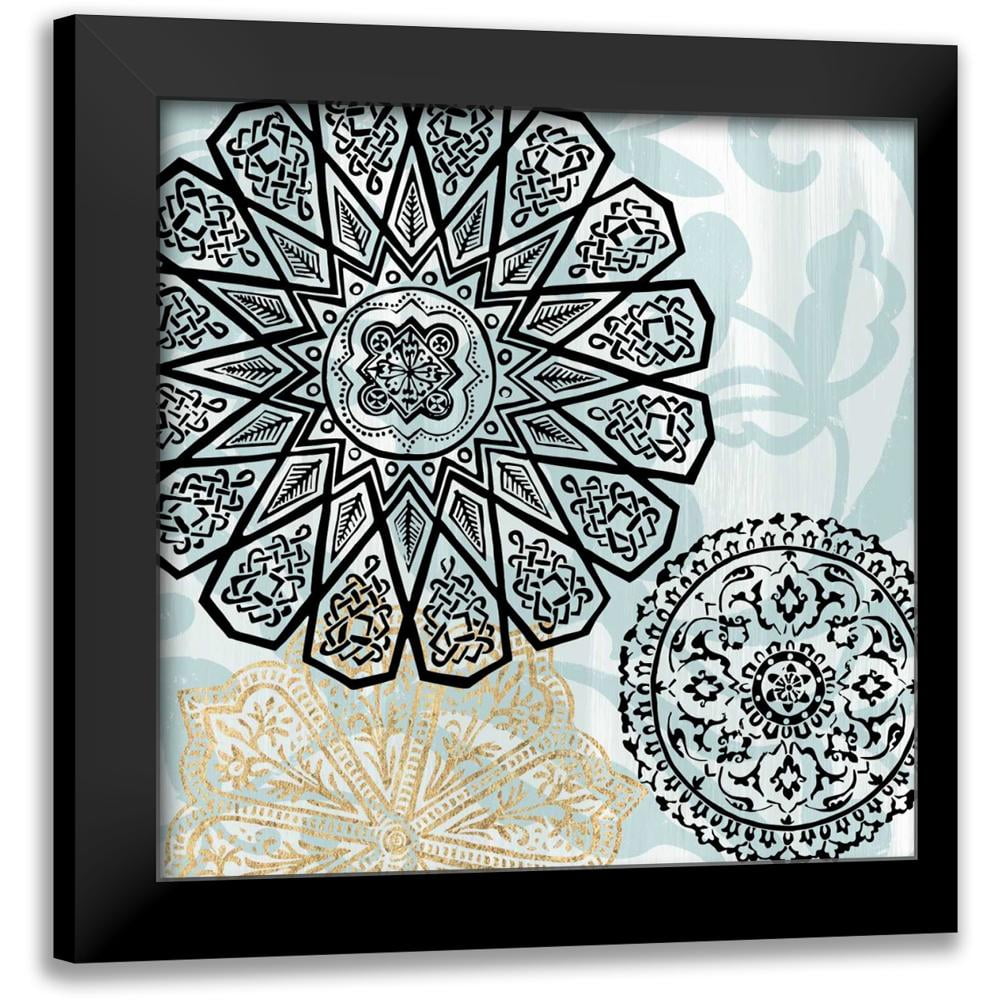 Studio W 20x20 Black Modern Framed Museum Art Print Titled - Rosettes ...