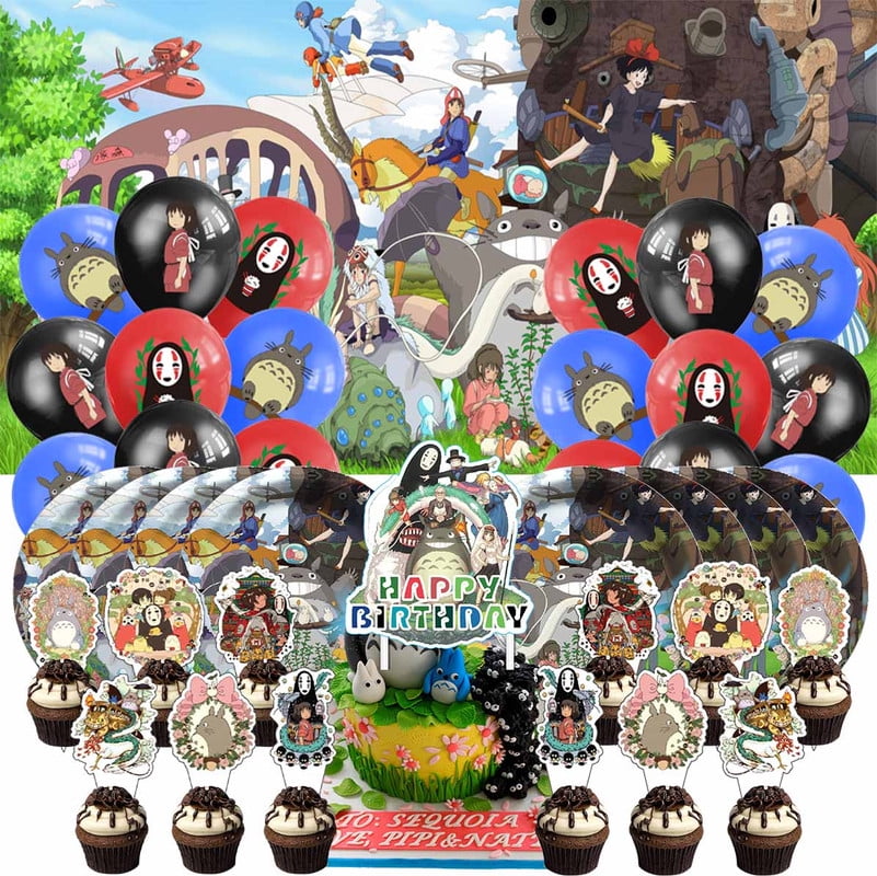 Studio of Ghibli Party Supplies Cake Topper Decor Banner Backdrop ...