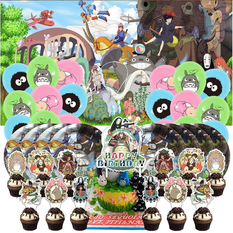 Studio of Ghibli Party Supplies Cake Topper Decor Banner Backdrop ...