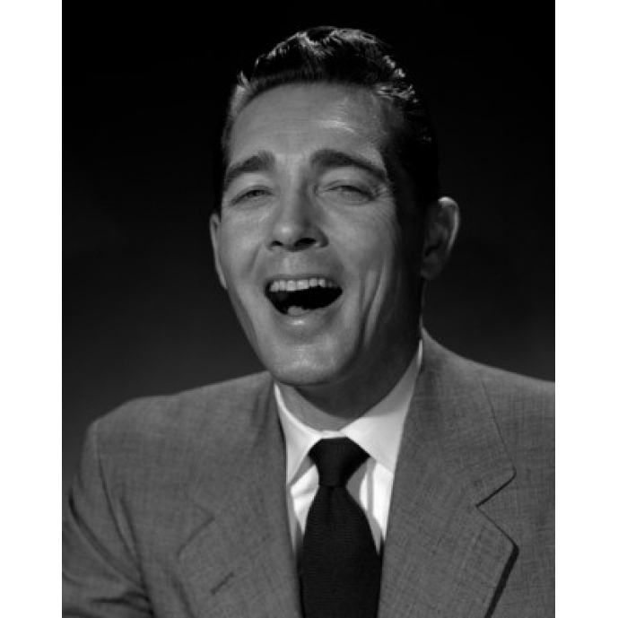 Studio portrait of businessman laughing Poster Print (24 x 36 ...