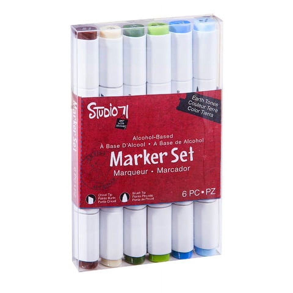 Studio71 Marker Earth Tones 6Pk - Walmart.com