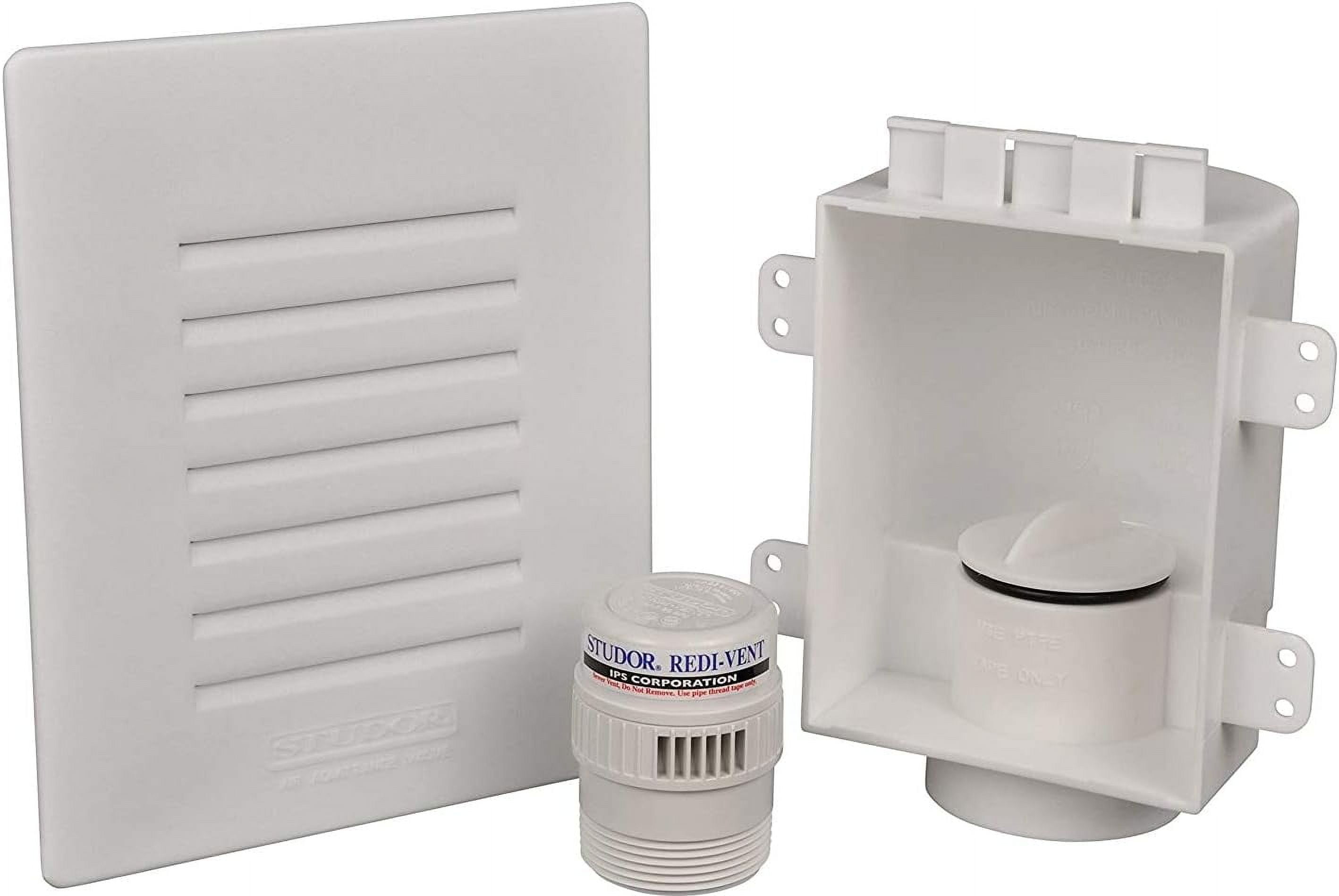 Studor 20381 Redi-Vent Air Admittance Valve with Recessed Box and Grill, White - Walmart.com