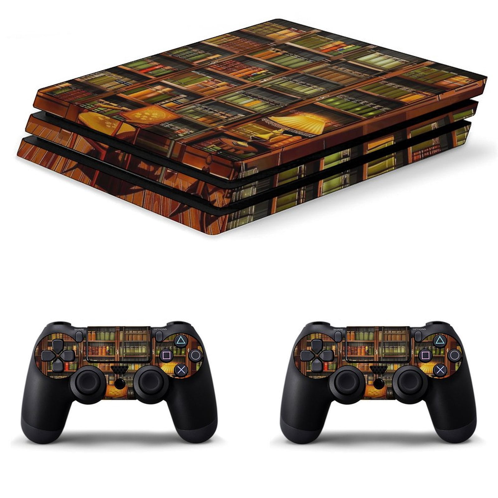 Study Bookshelf PS4/PS4 Pro/PS4 Slim Skin Sticker For Console And ...
