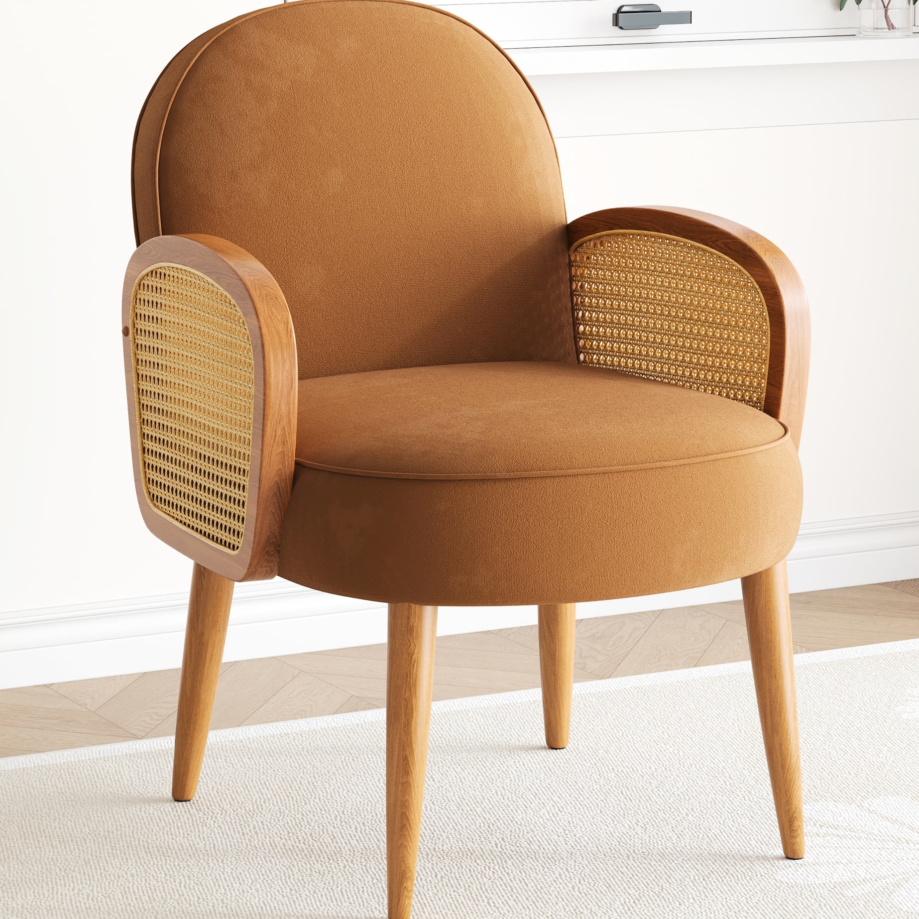 Study Chair / Ergonomic Backrest, Durable Rattan, 24.75 in Package ...