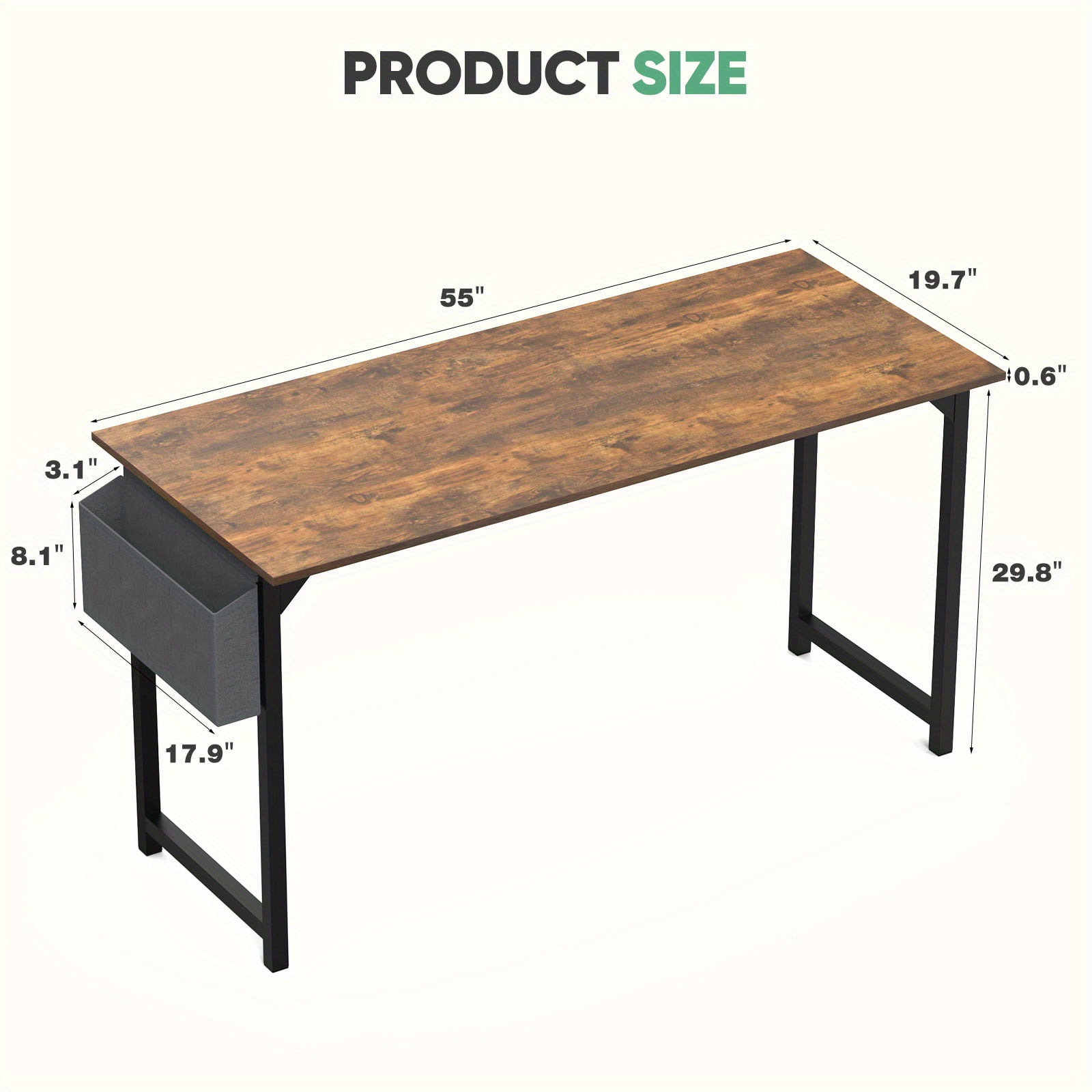 Study Computer Desk 40" Home Office Writing Small Desk, Modern Simple ...