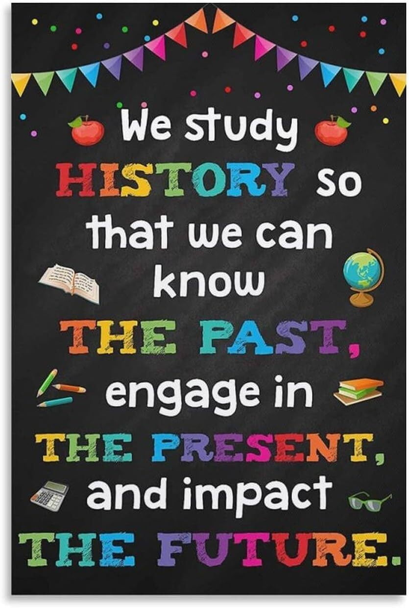 We Study History Posters History Classroom Poster Middle High School ...