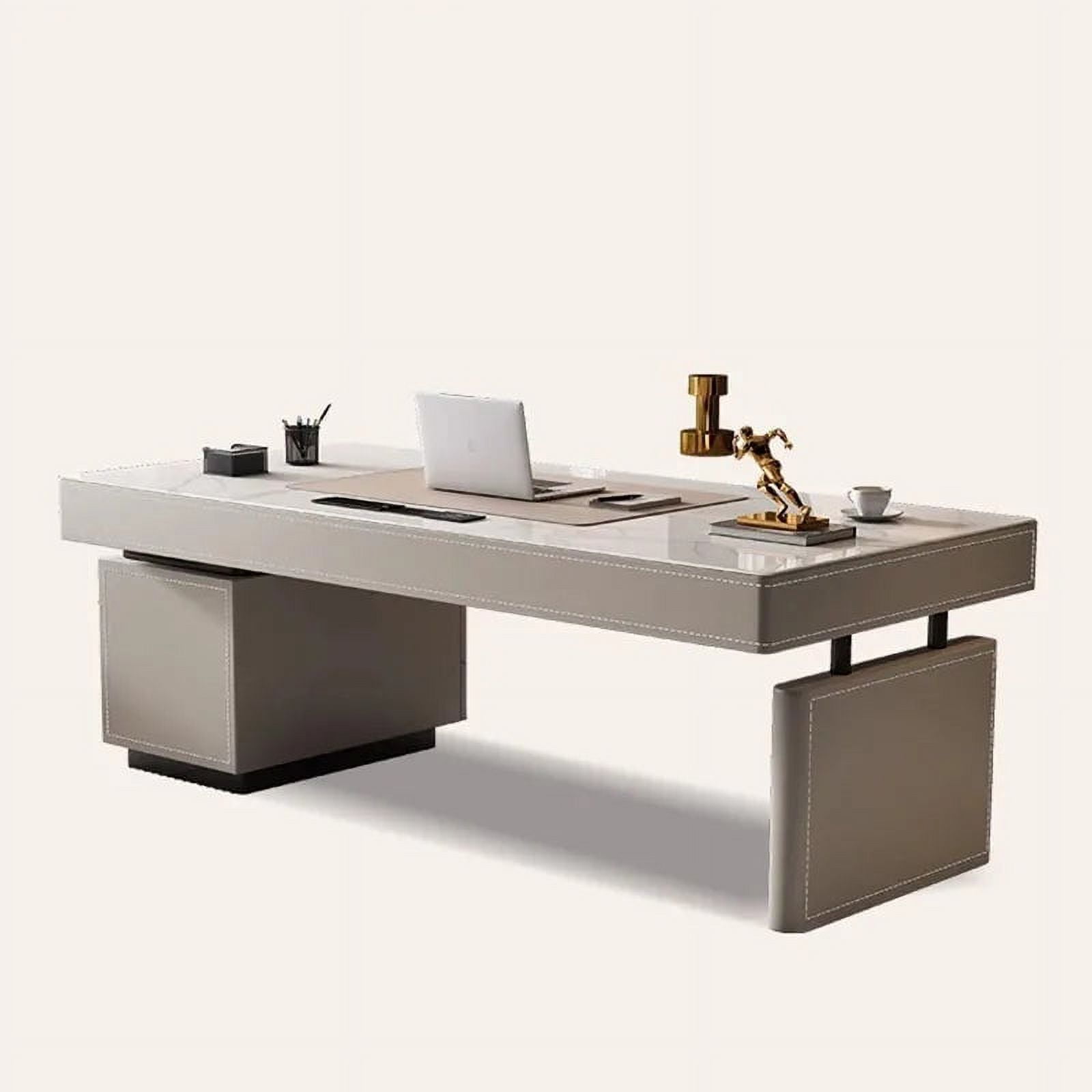 Study Office Executive Desk Organizer Computer Gaming Table Wooden ...