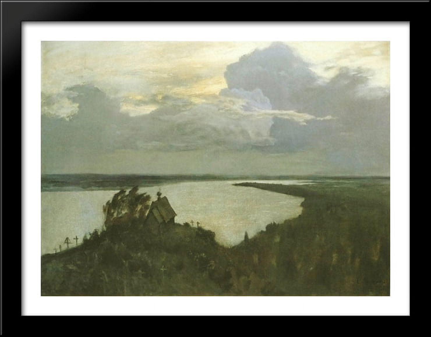 Study to Above the eternal tranquility 36x28 Large Black Wood Framed ...