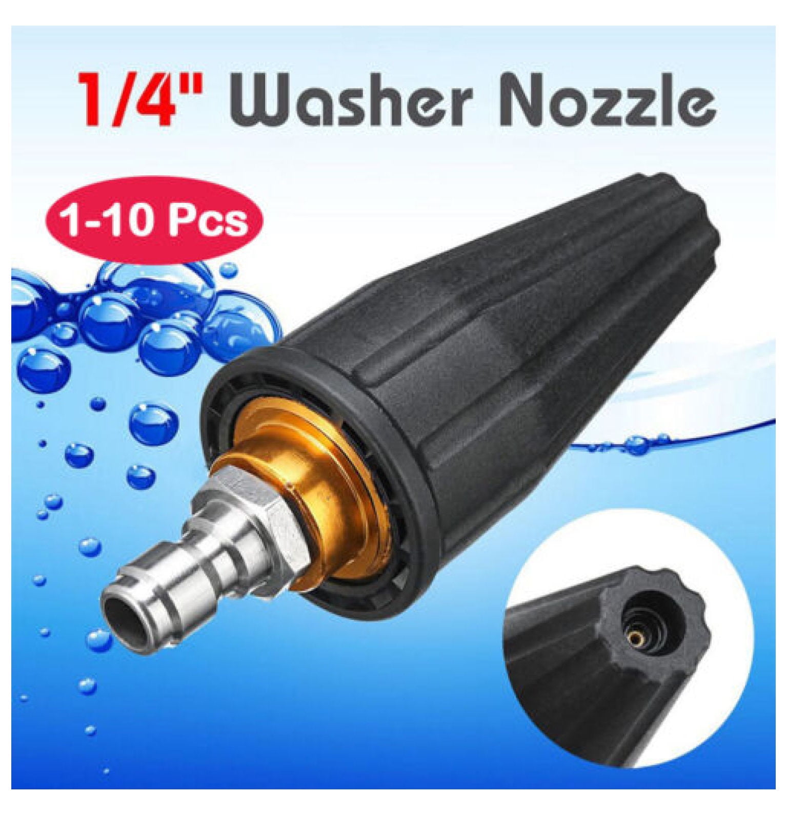 ‎Studyli 1/4" Quick Plug High Pressure Washer Spray Lotus Turbo Nozzle ...