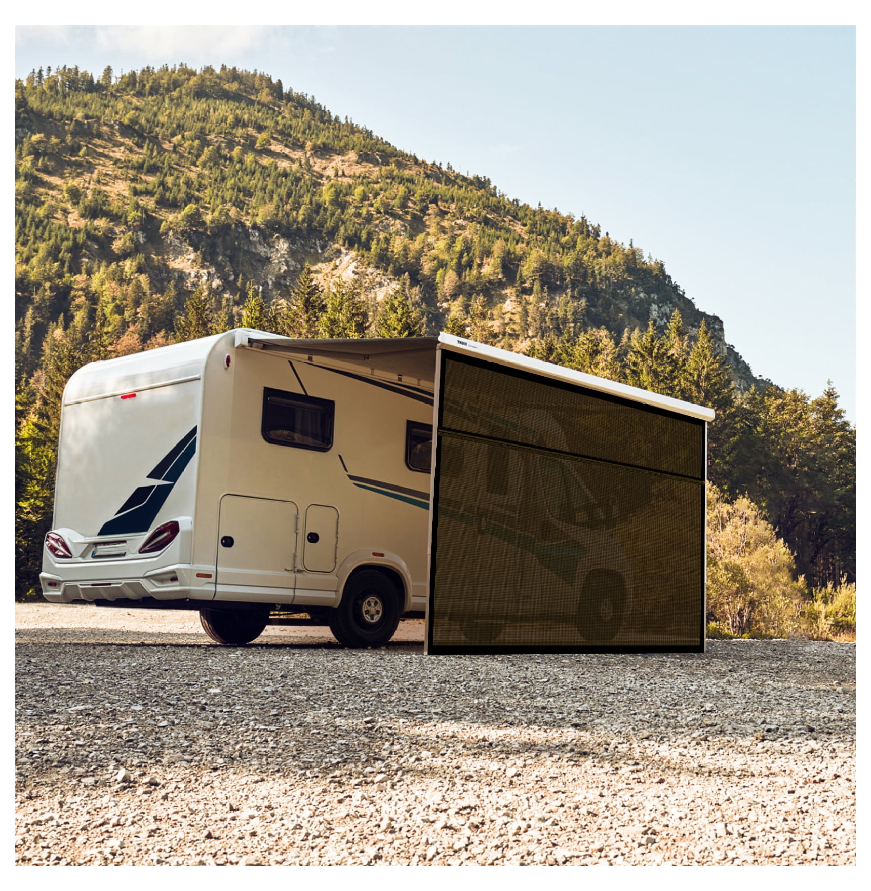 ‎Studyli 12.3'-15.3' RV Awning Sun Shade Privacy Screen w/ Zipper ...