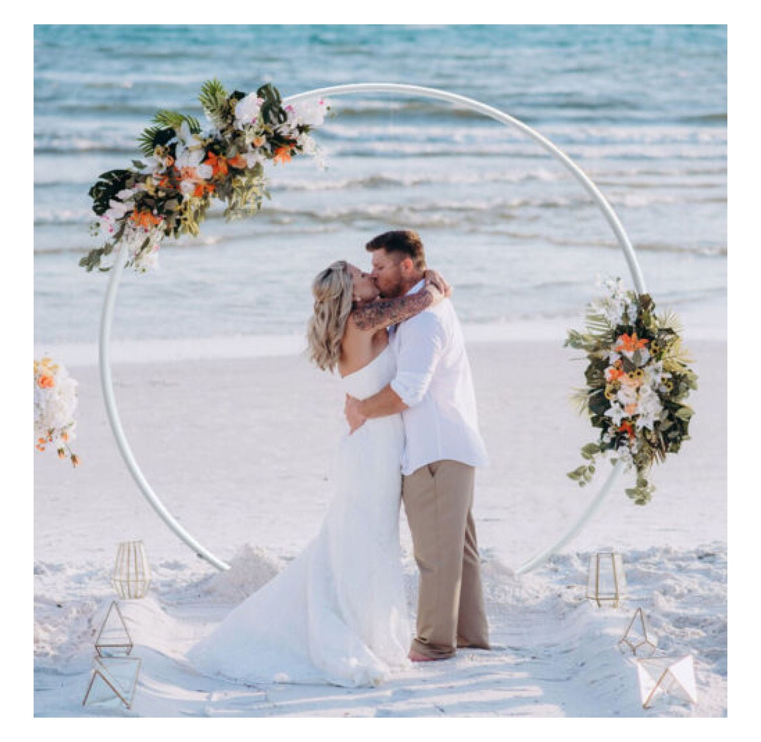 ‎Studyli 2.2M 2.4M Circle Wedding Arch Single/Double Rail Flower ...