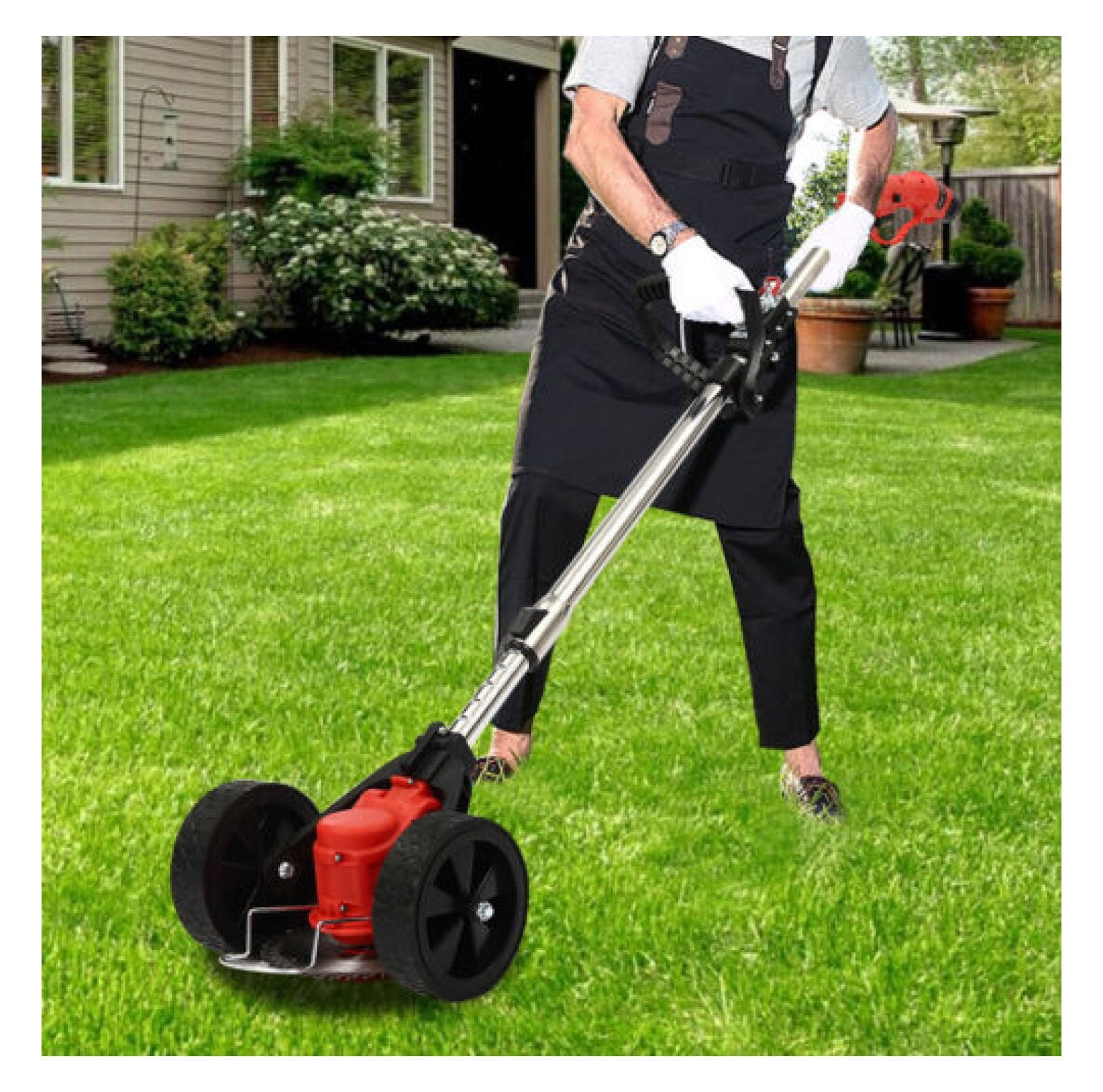 ‎Studyli 200W Cordless Grass Trimmer Battery Powered Grass Edger Weed Trimmer Mini-Mower ...