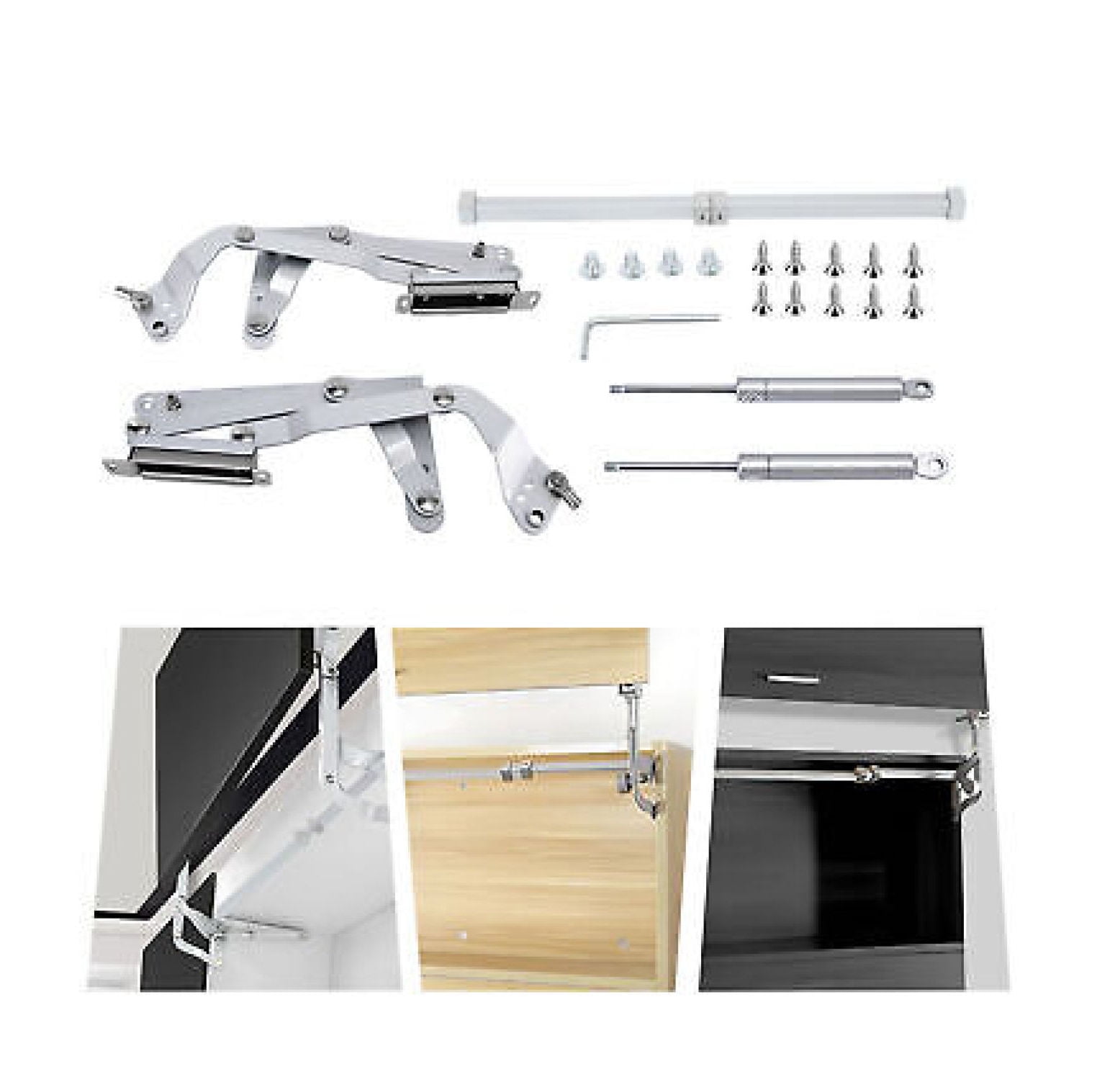 ‎Studyli 2pcs Cabinet Door Hinges Folding Lift Up Top Vertical Swing ...