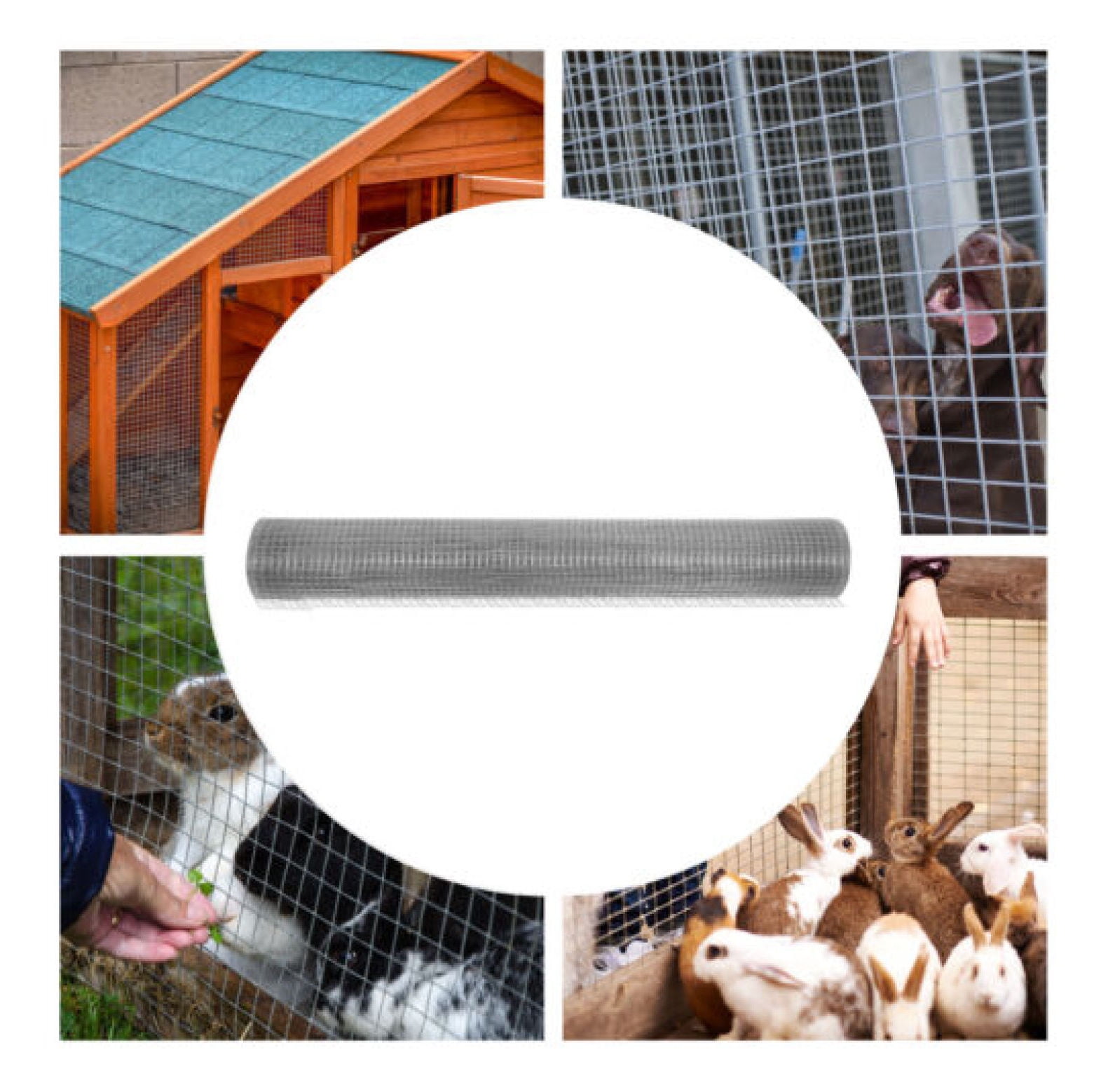 ‎Studyli 36"x50' 1/4 Inch Hardware Cloth Galvanized Chicken Wire Welded ...